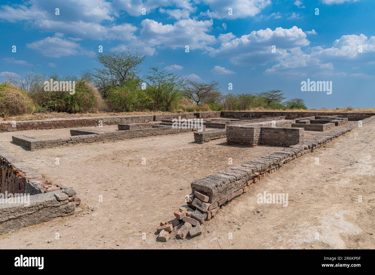 Lothal, southernmost site of the ancient Indus Valley civilisation, Gujarat, India, Asia Stock ...