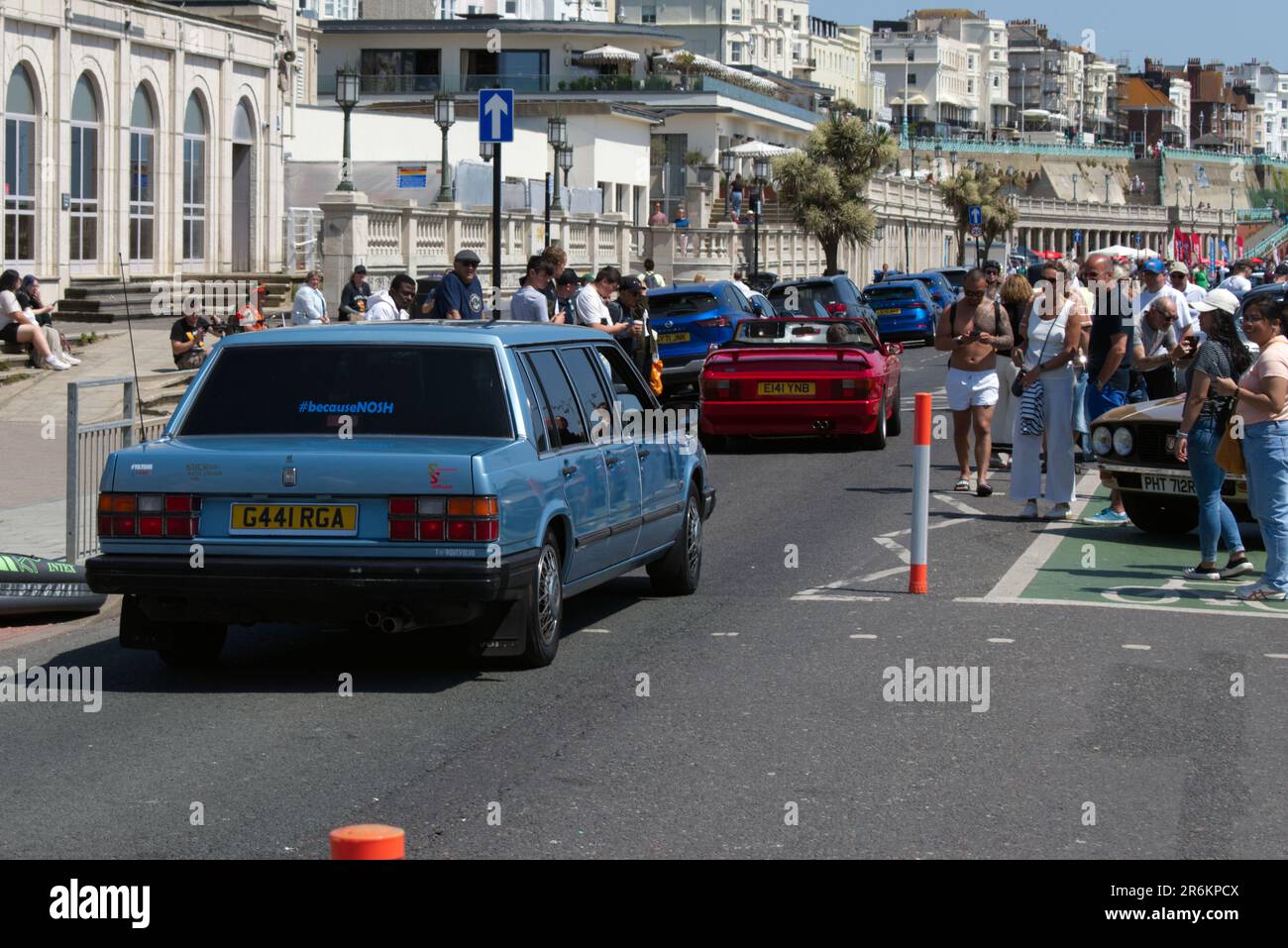 A Volvo and TVR arriving on Madeira Drive at the London to Brighton ...