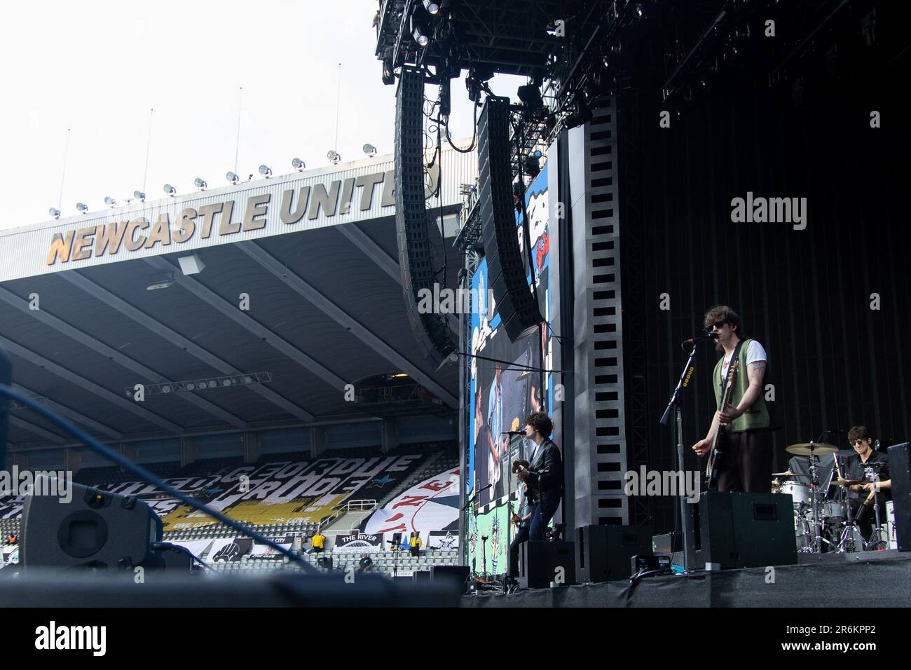 Newcastle, UK - 9.6.23 Indie band Inhaler perform at St James Park ...