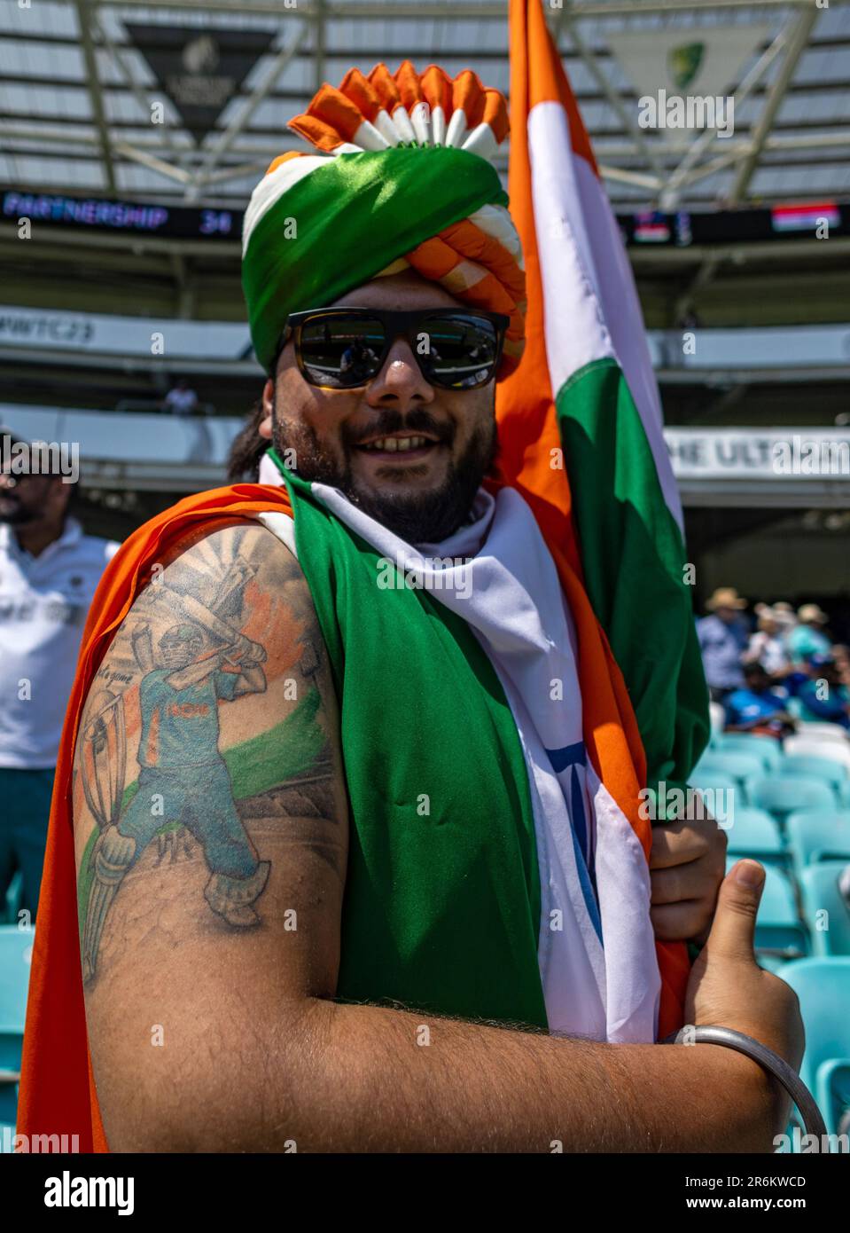 India fans in the stands during day four of the ICC World Test ...