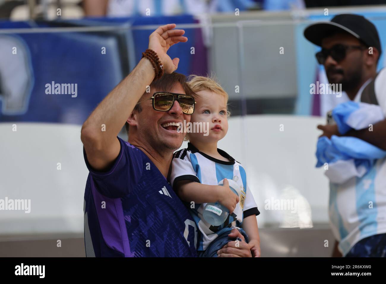 Lusail, Qatar, 22, November, 2022. Argentinians fans in the match ...