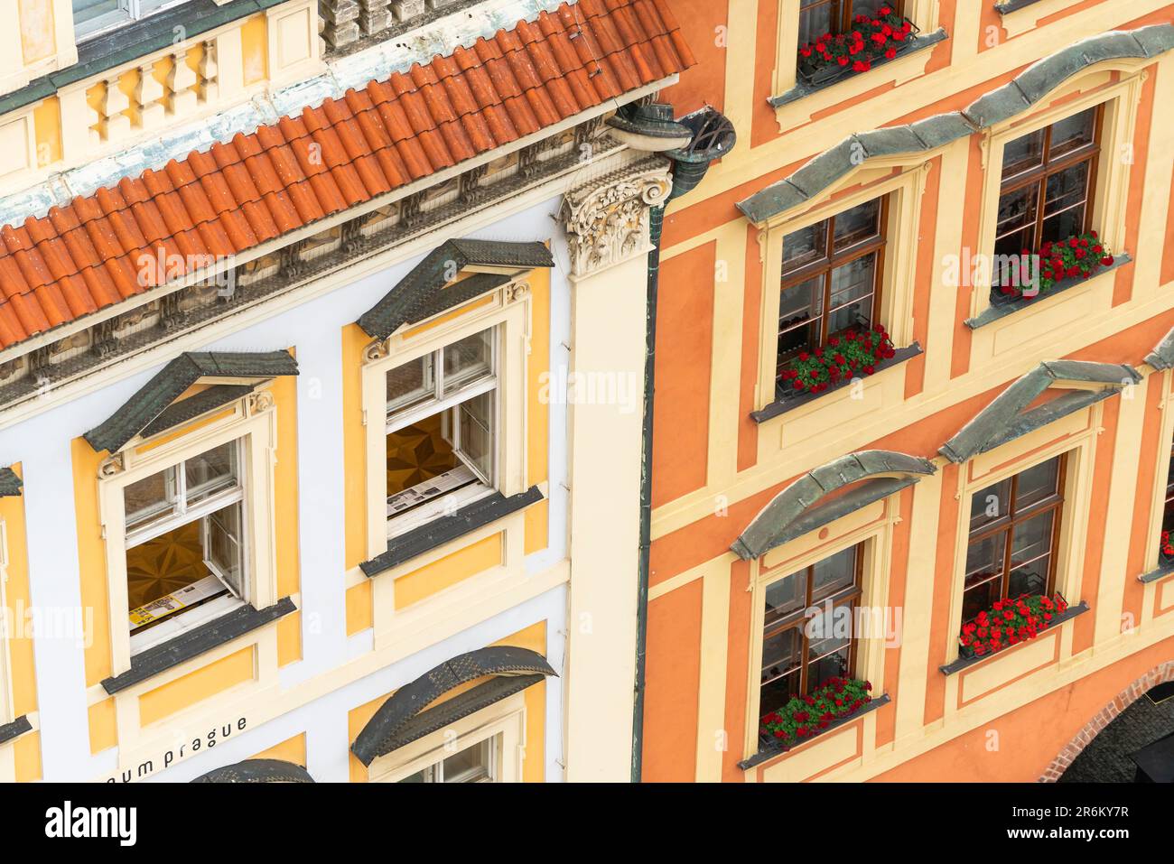 Detail of facades of houses at Old Town Square, Old Town, UNESCO World ...