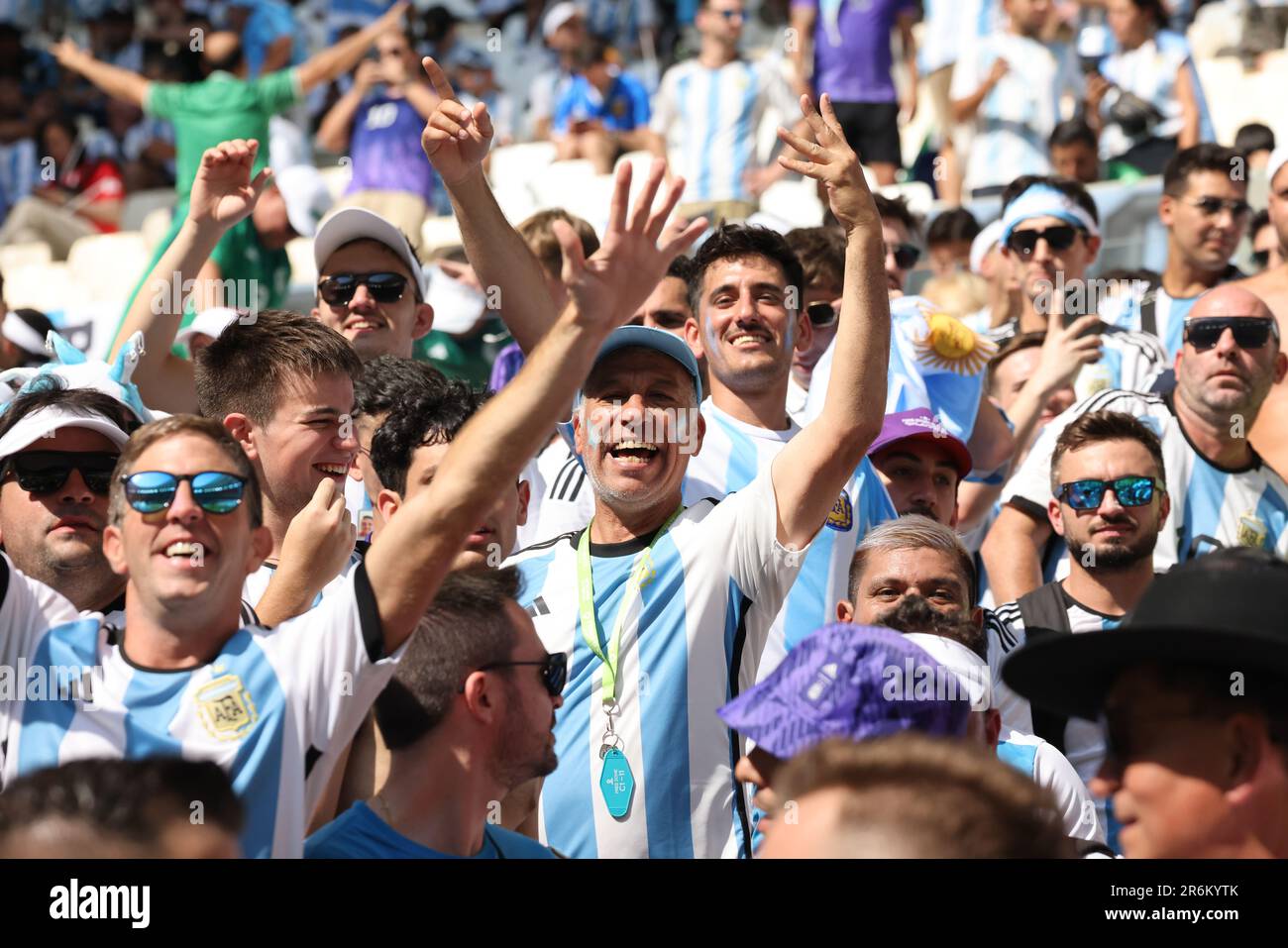 Lusail, Qatar, 22, November, 2022. Argentinians fans in the match ...
