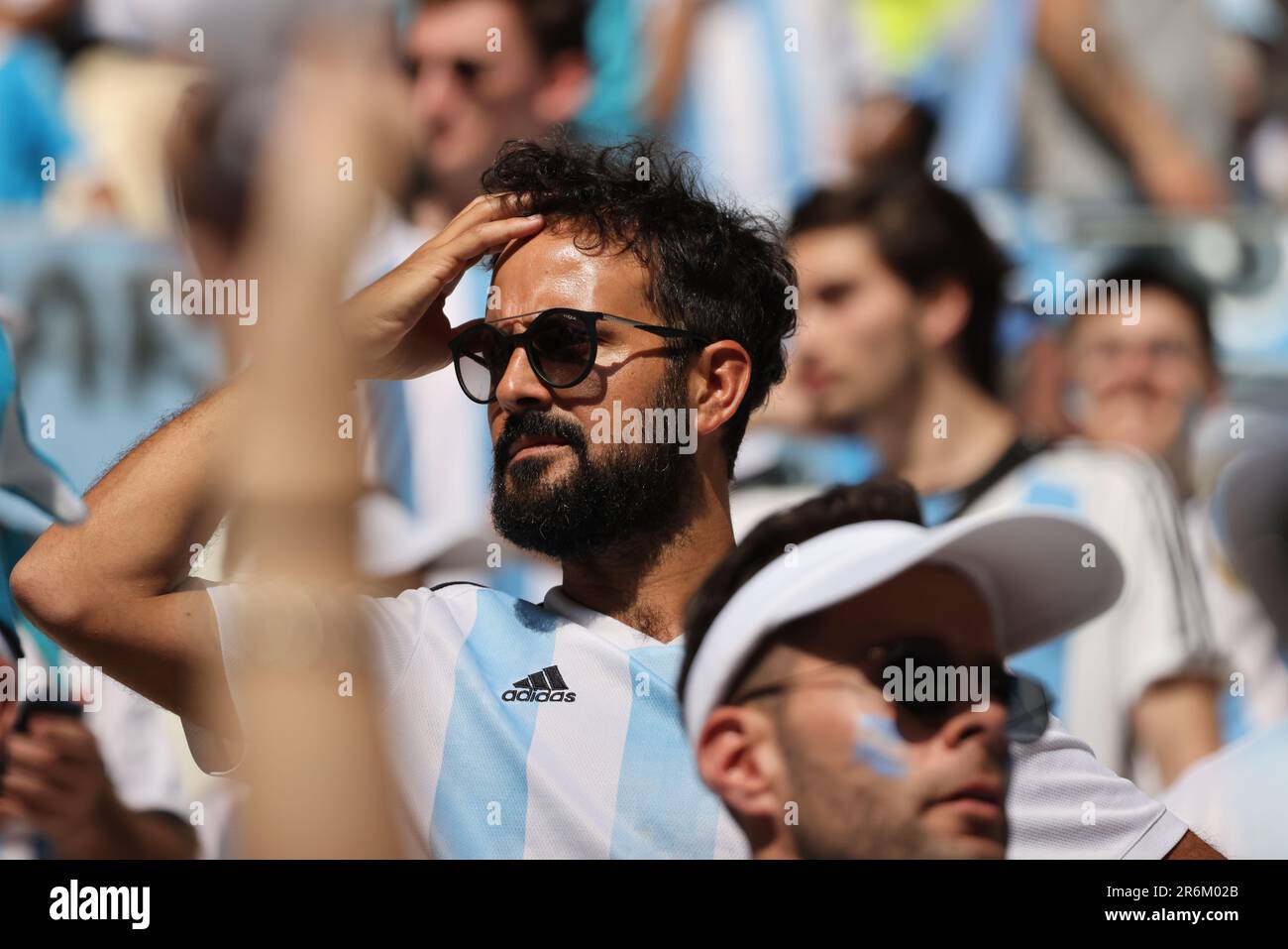 Lusail, Qatar, 22, November, 2022. Argentinians fans in the match ...