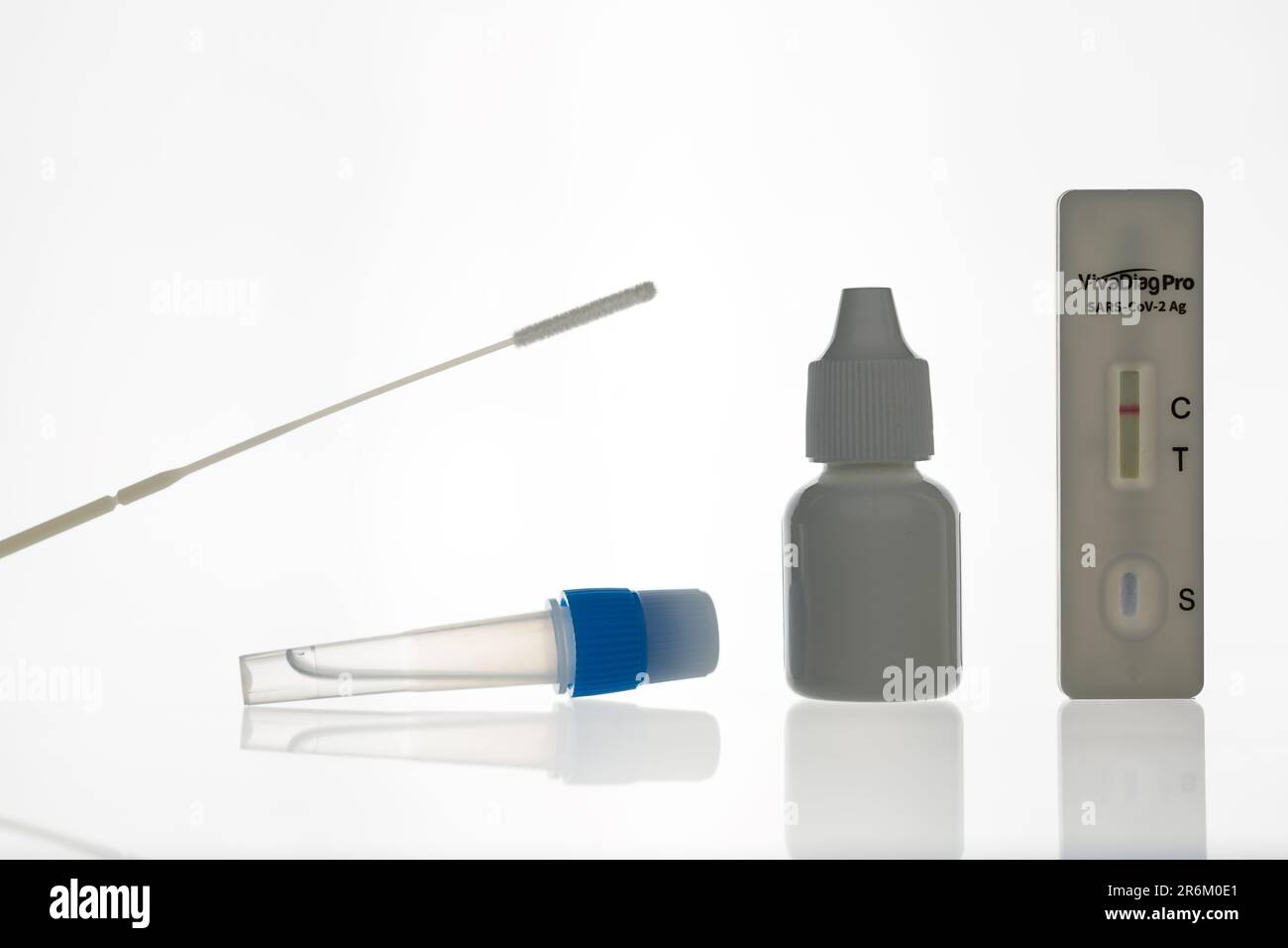 Self-diagnosis kit for covid-19 virus at home and at work Stock Photo ...