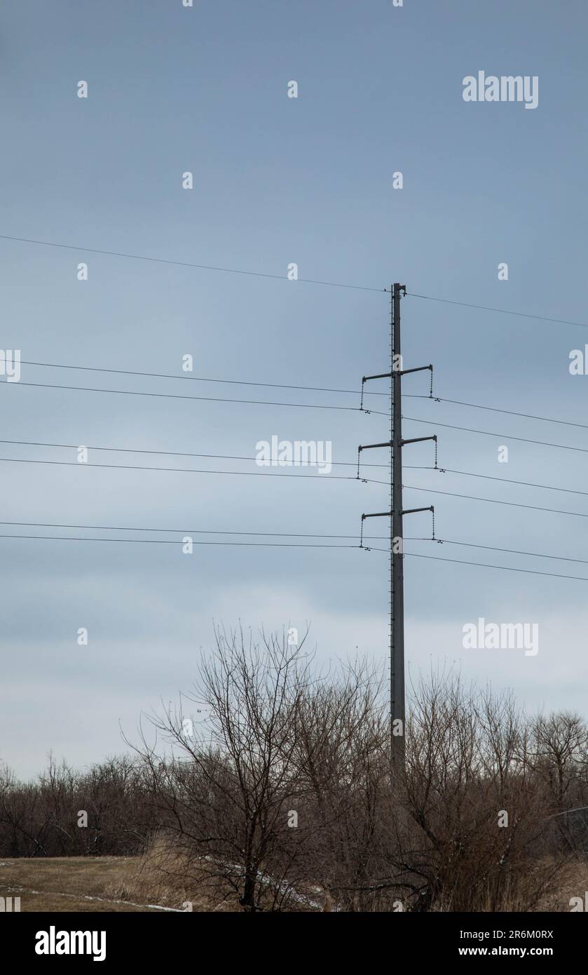metal Electric Utility pole Tower Stock Photo - Alamy