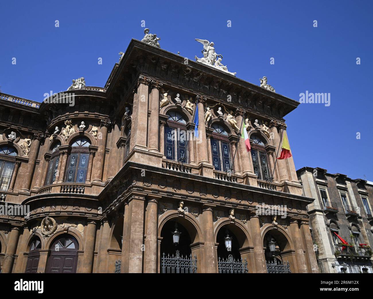 Scenic exterior view of the historic landmark and Opera house Teatro ...