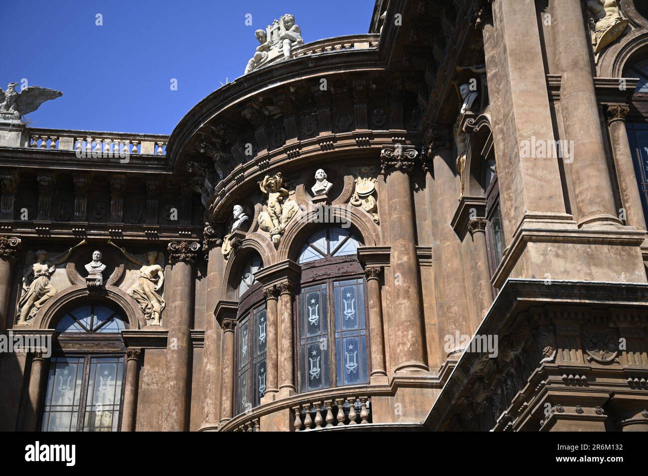Scenic exterior view of the historic landmark and Opera house Teatro ...