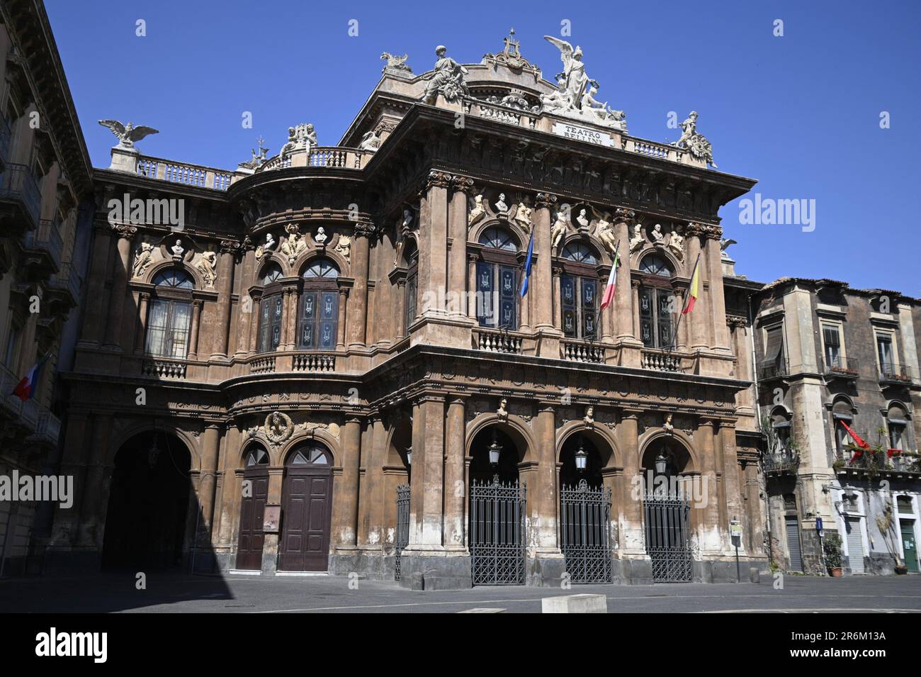 Scenic exterior view of the historic landmark and Opera house Teatro ...