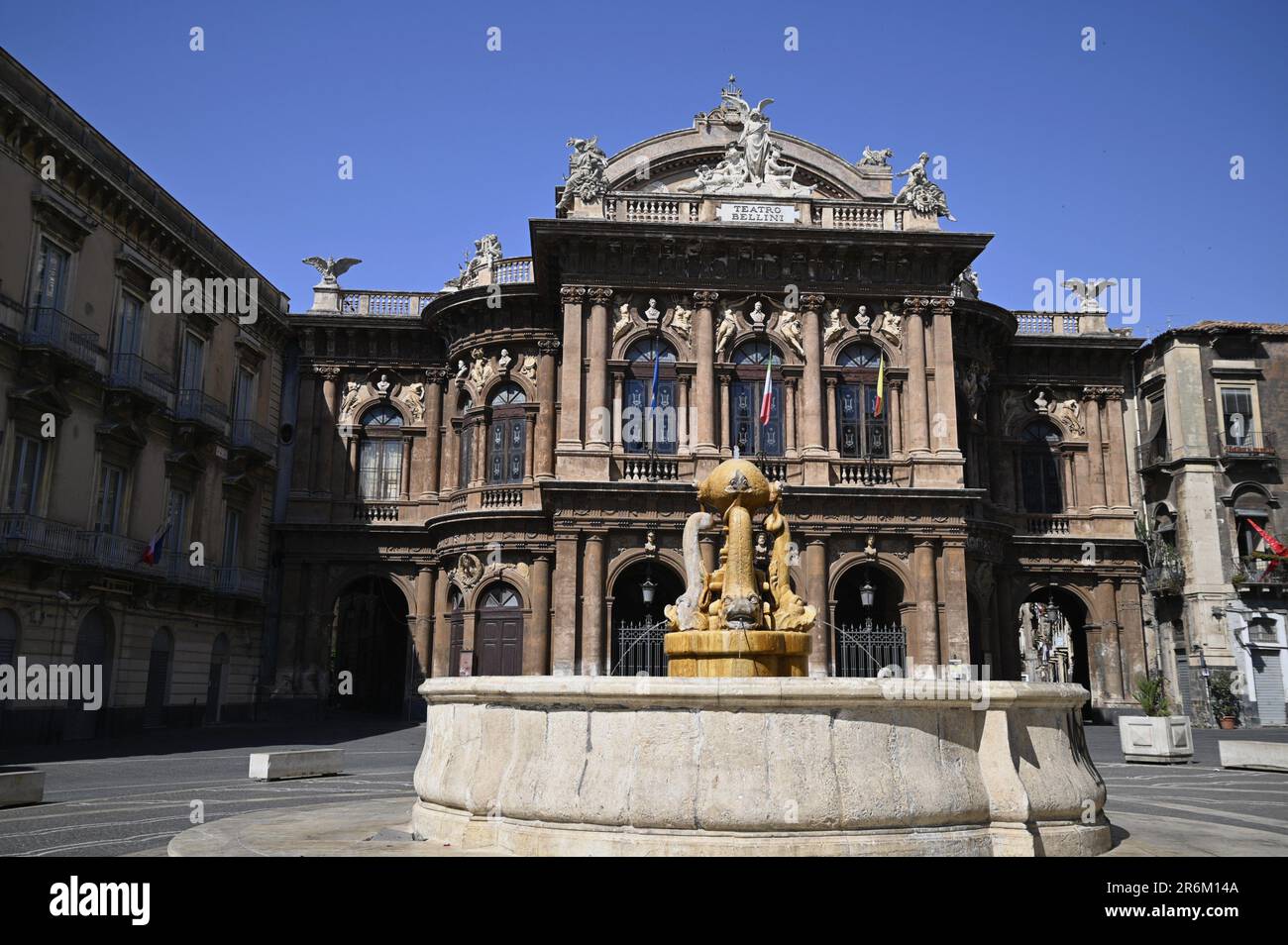 Scenic exterior view of the historic landmark and Opera house Teatro ...