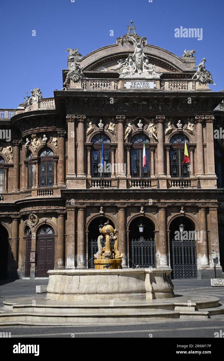 Scenic exterior view of the historic landmark and Opera house Teatro ...