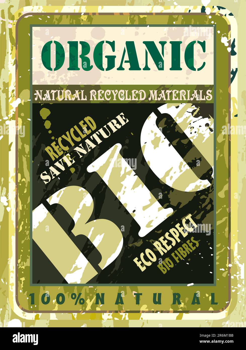 Distressed green paper nature Stock Vector Images - Alamy