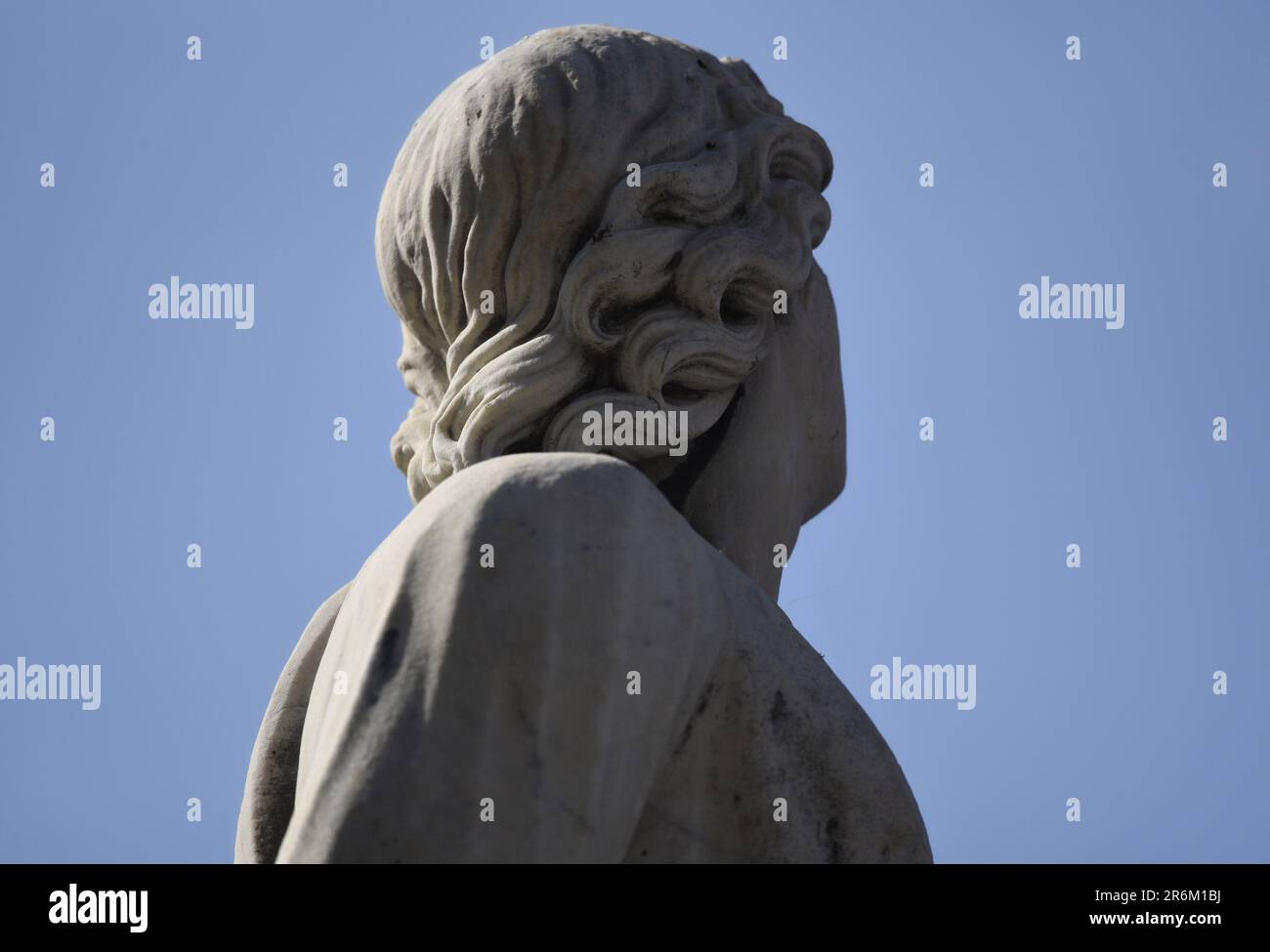 Marble sculpture on the exterior of the Baroque style Cattedrale di ...