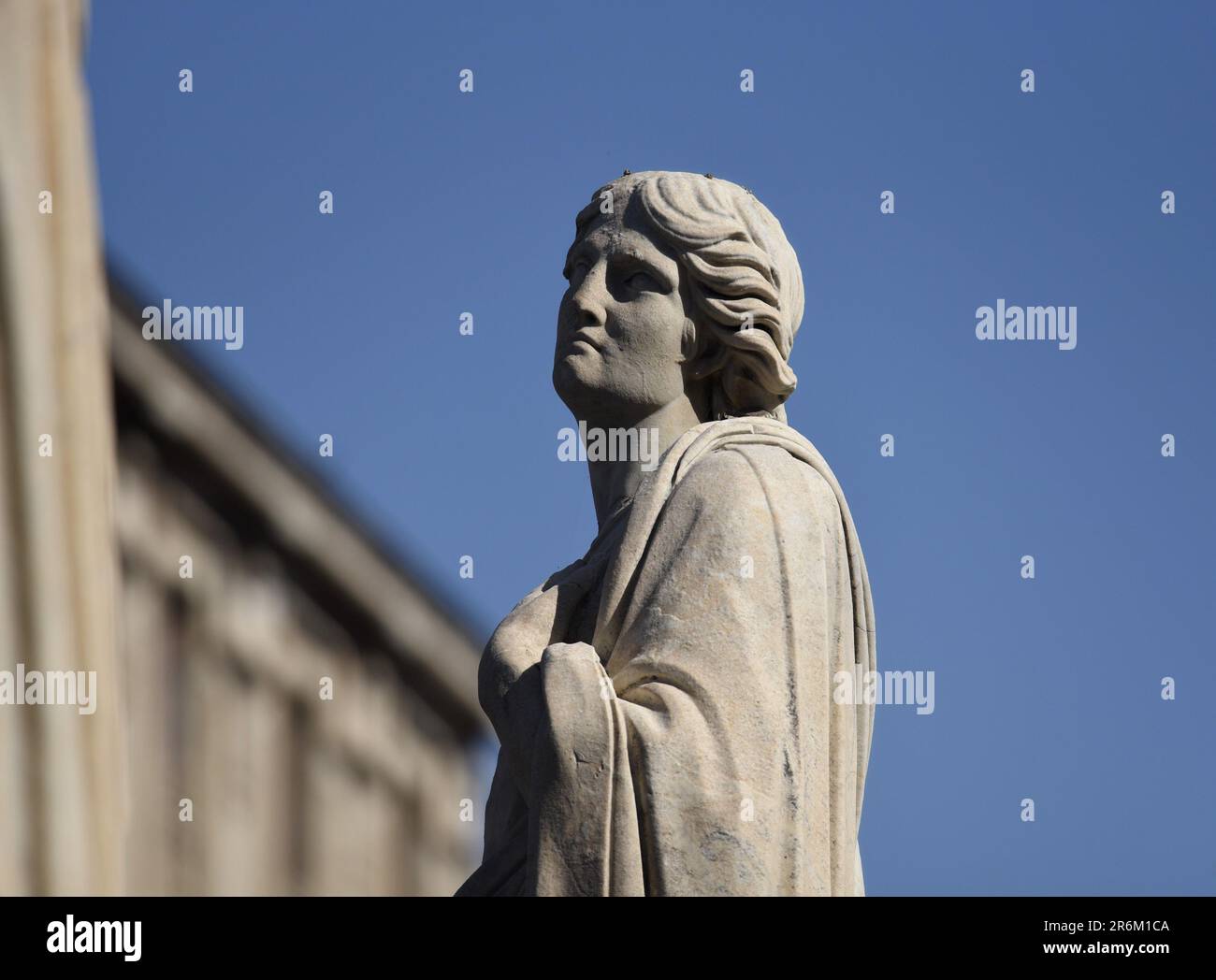 Marble sculpture on the exterior of the Baroque style Cattedrale di ...