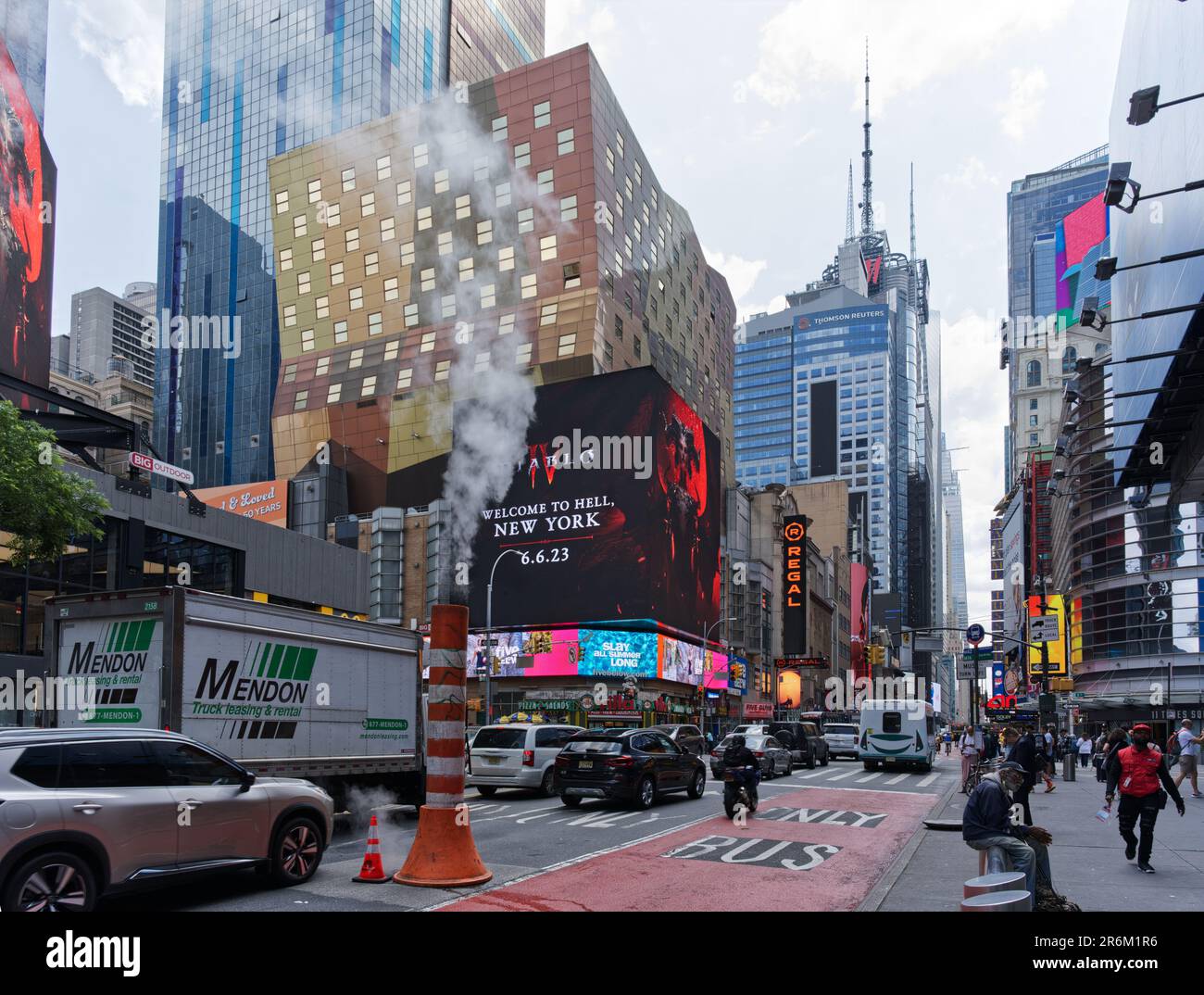Diablo IV: Unleash the Darkness - Times Square Billboard, NYC Stock ...
