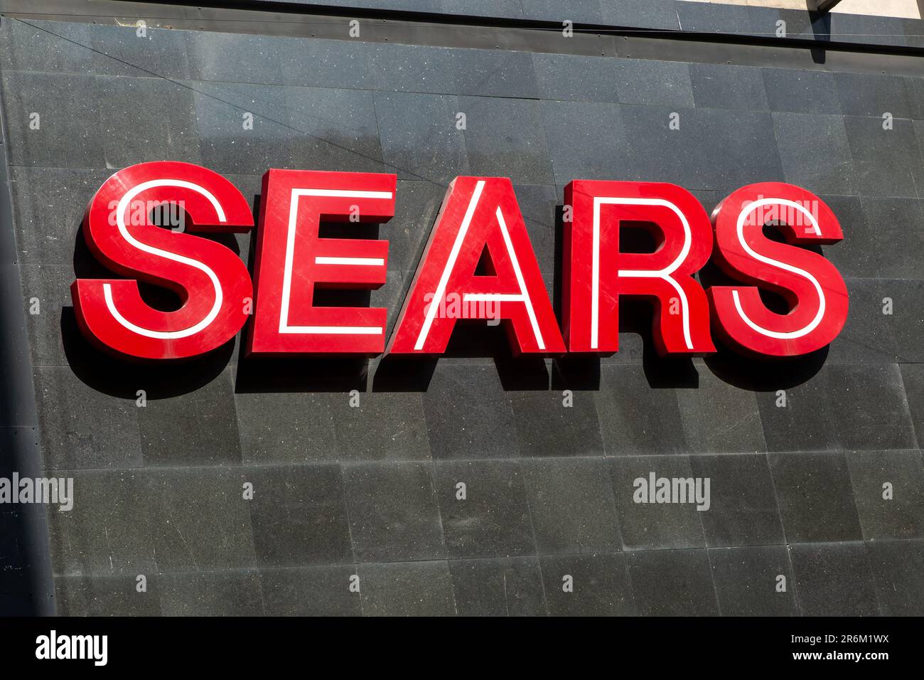 Large sign SEARS department store shop, Avenue Juárez, Centro Histórico ...