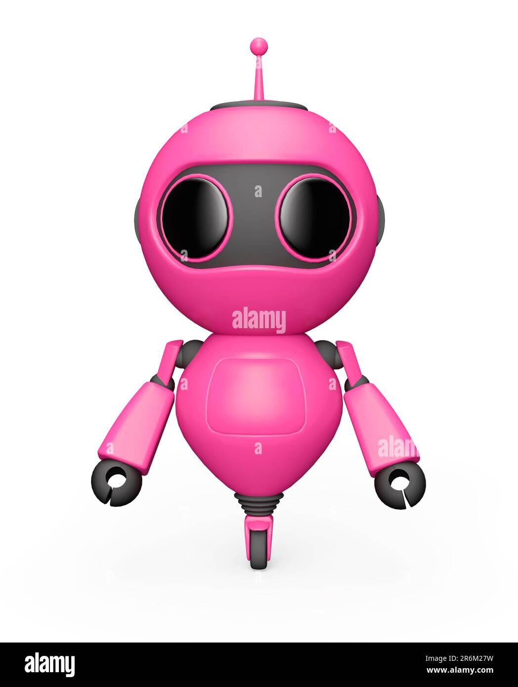 tiny robot in white background, 3d illustration Stock Photo - Alamy