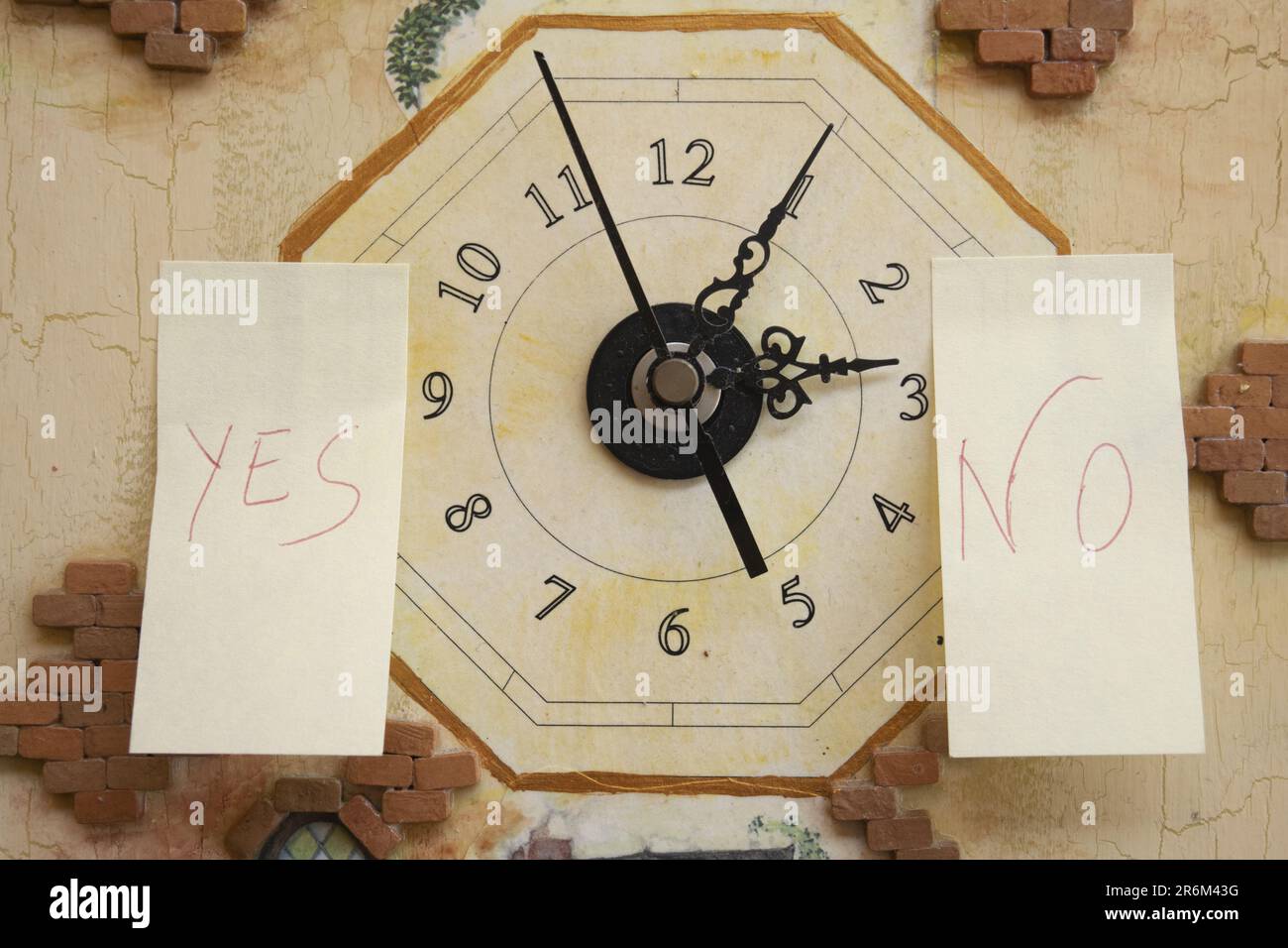 concept of time and yes or no answers Stock Photo - Alamy