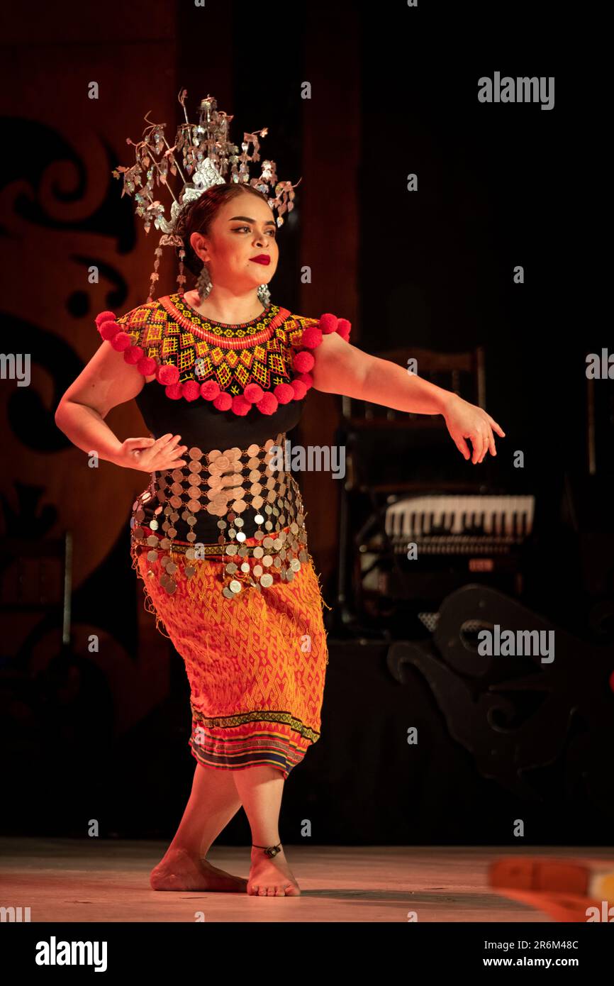 Dance Performance, Sarawak Cultural Village, Santubong, Sarawak, Borneo ...