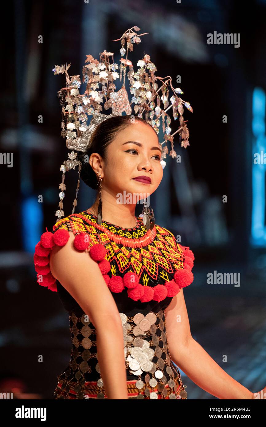 Dance Performance, Sarawak Cultural Village, Santubong, Sarawak, Borneo ...