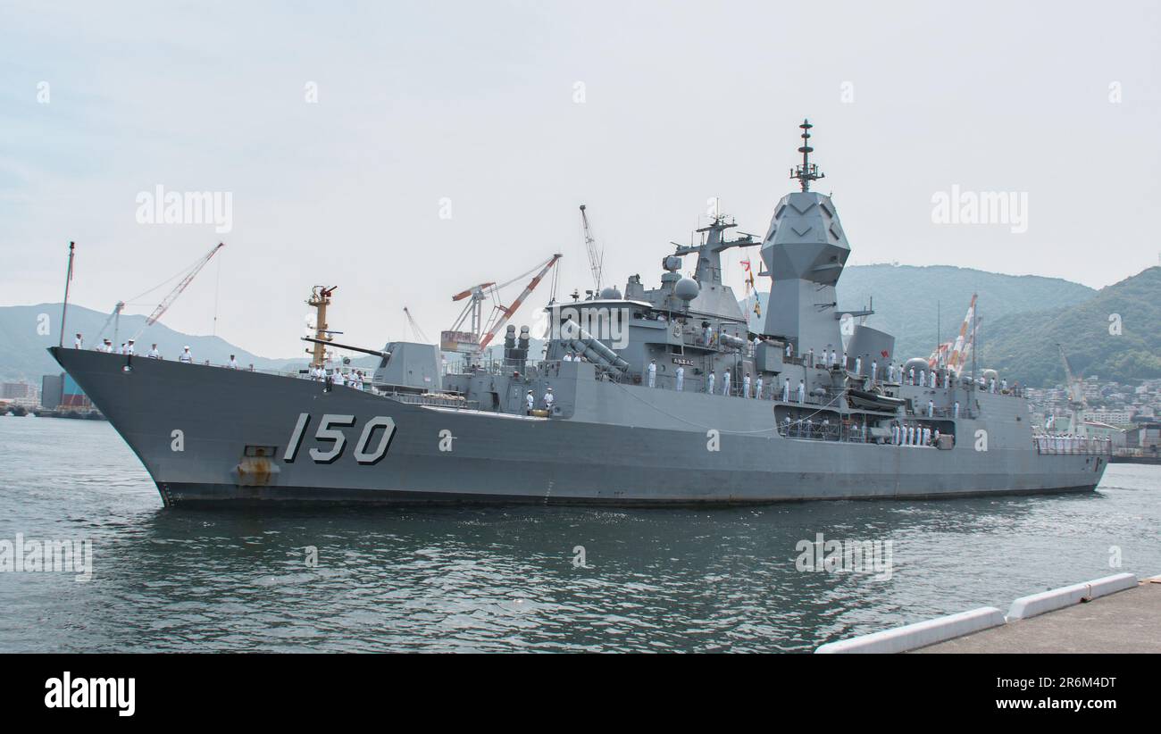 Kure, Japan. 10th June, 2023. Royal Australian Navy HMAS Anzac (FFH 150 ...