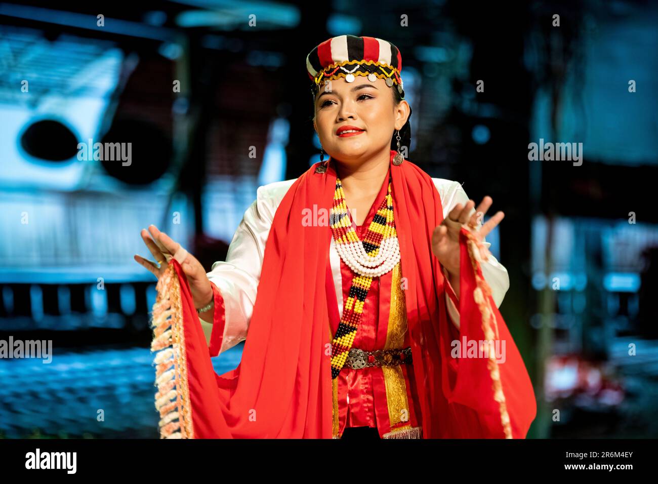 Dance Performance, Sarawak Cultural Village, Santubong, Sarawak, Borneo ...