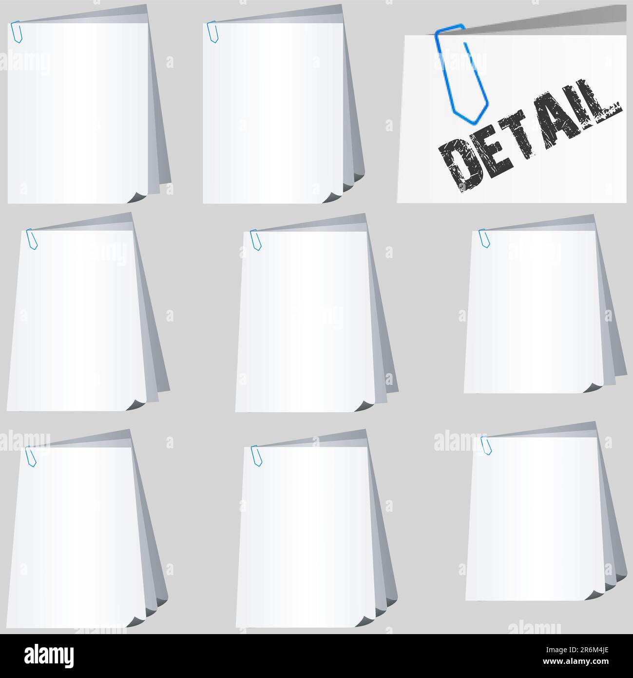 collection of 8 variations on "paperclipped papers" completely ...