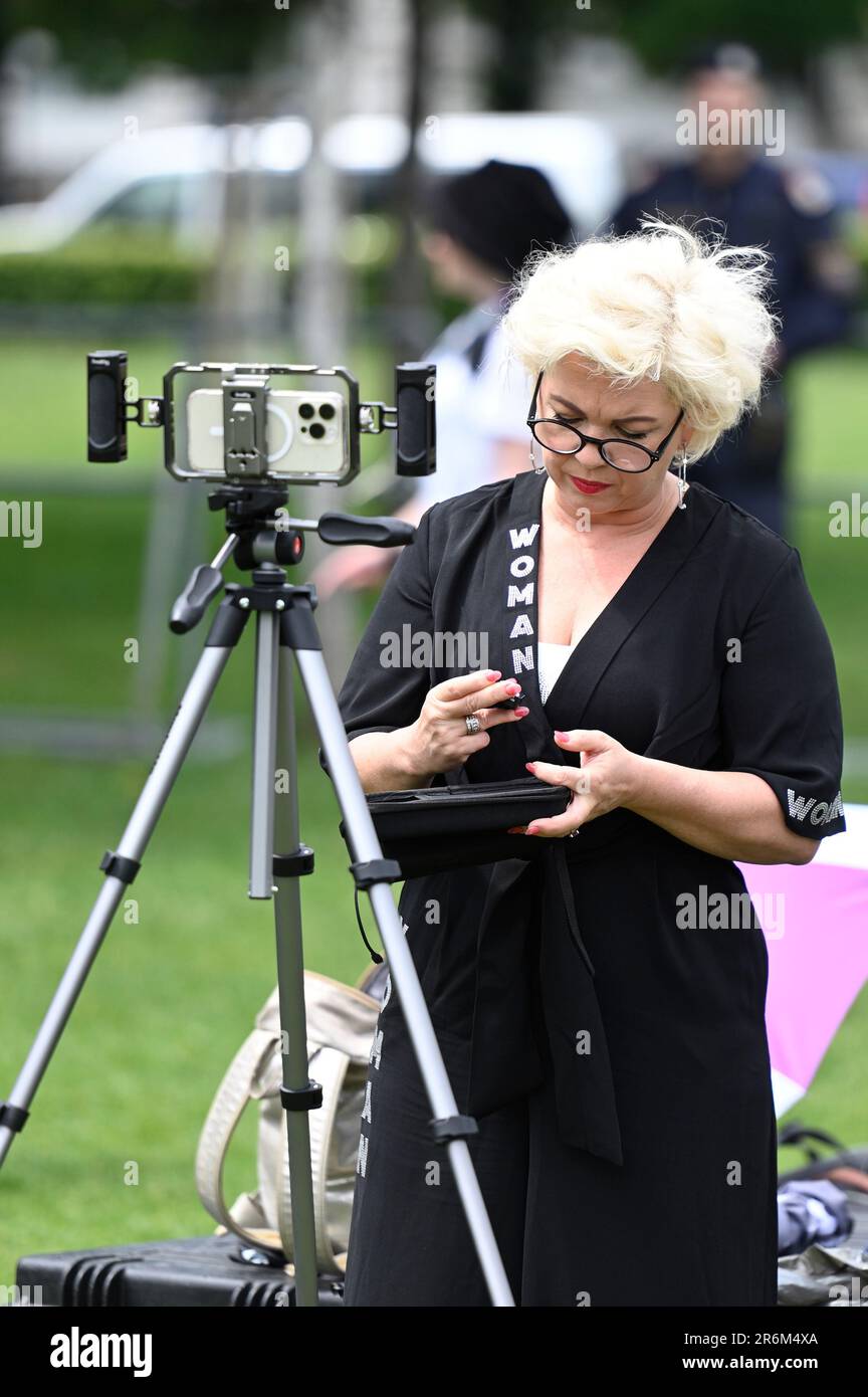 Vienna, Austria. 10th June, 2023. Posie Parker (Kallie-Jay Keen ...