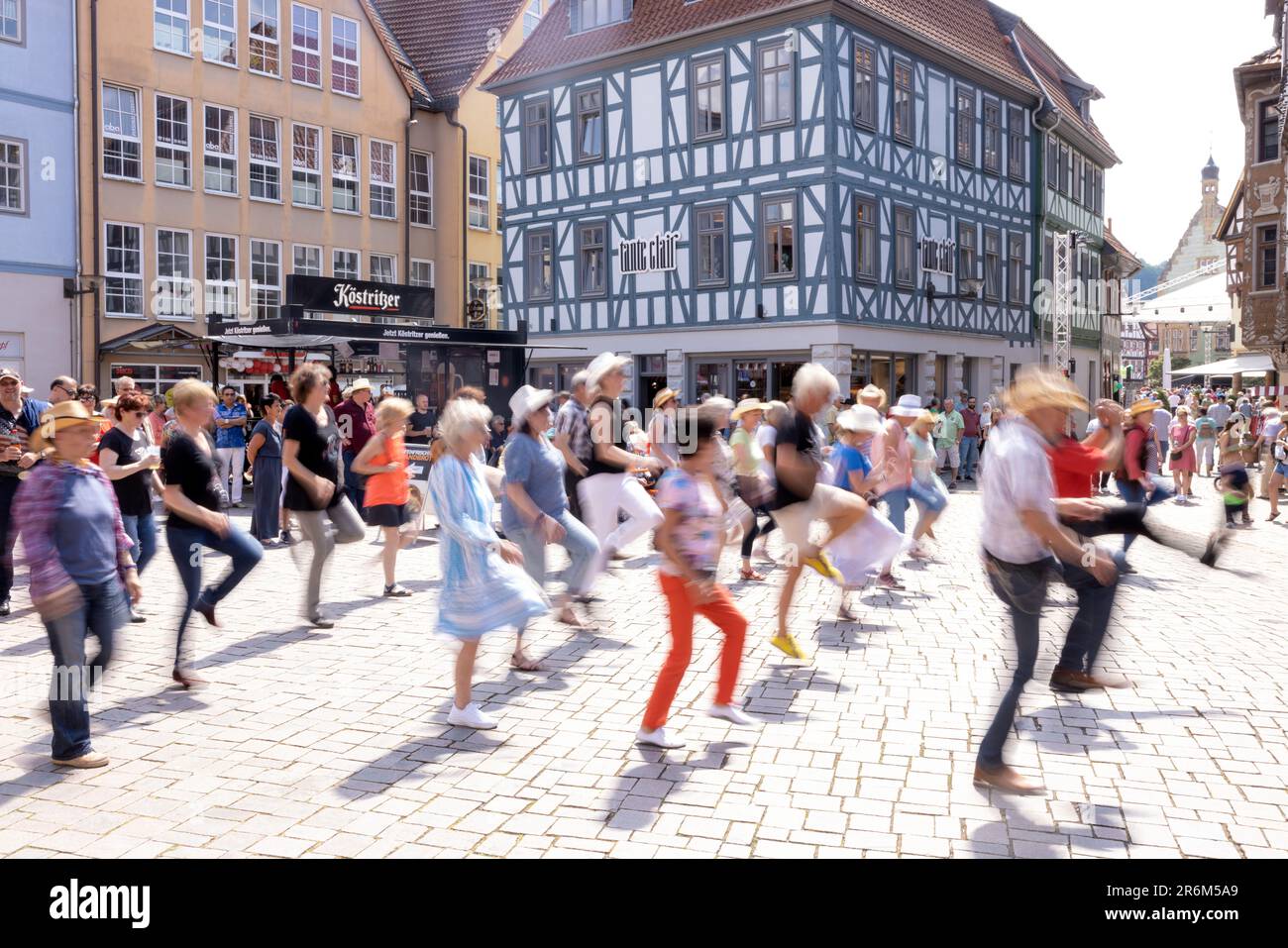 Schmalkalden, Germany. 10th June, 2023. People dance at the 18th ...