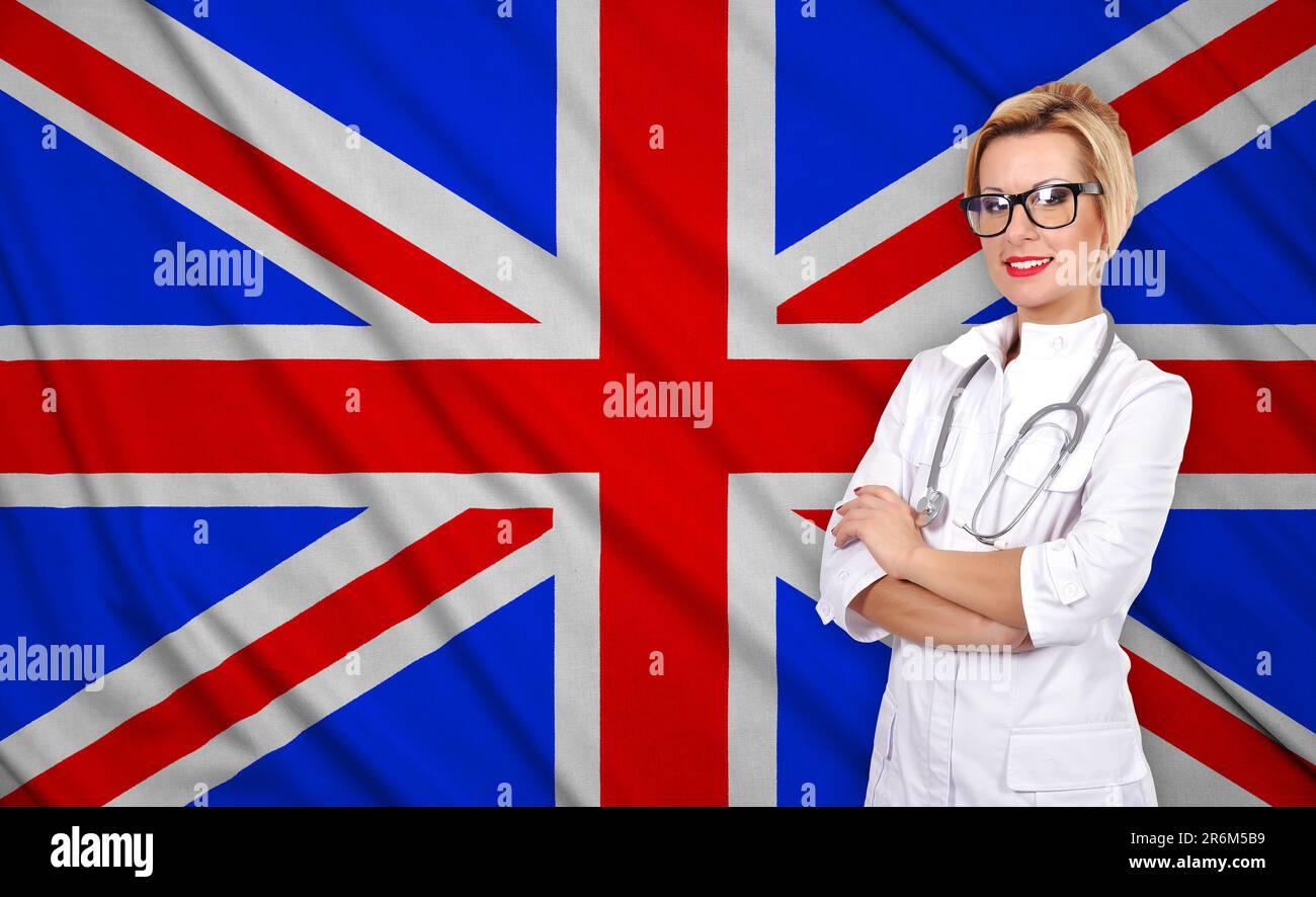 Doctor and woman uk hi-res stock photography and images - Alamy
