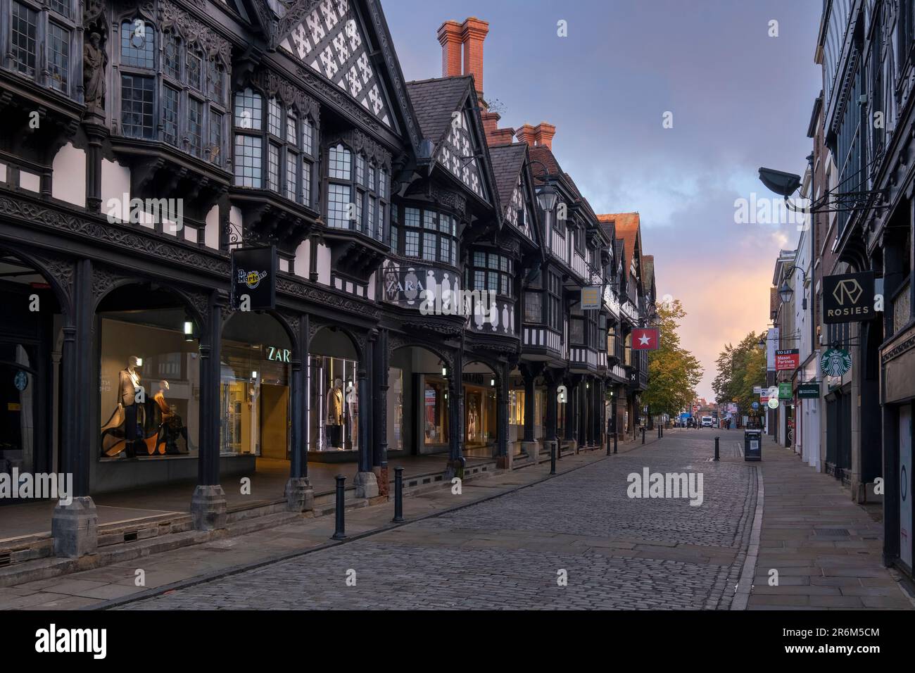 The Medieval Half Timbered Northgate Shopping Rows on Northgate Street ...