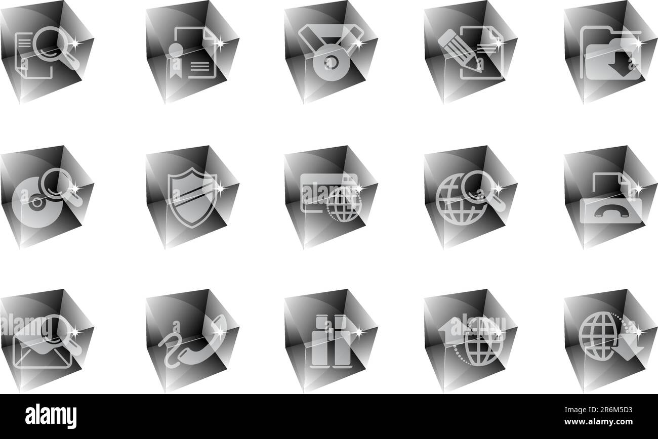 Internet icons ice Stock Vector Image & Art - Alamy