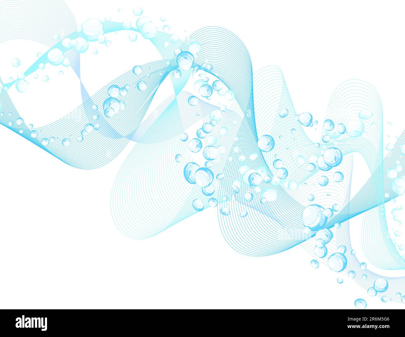 Abstract water vector background with bubbles of air Stock Vector Image & Art - Alamy