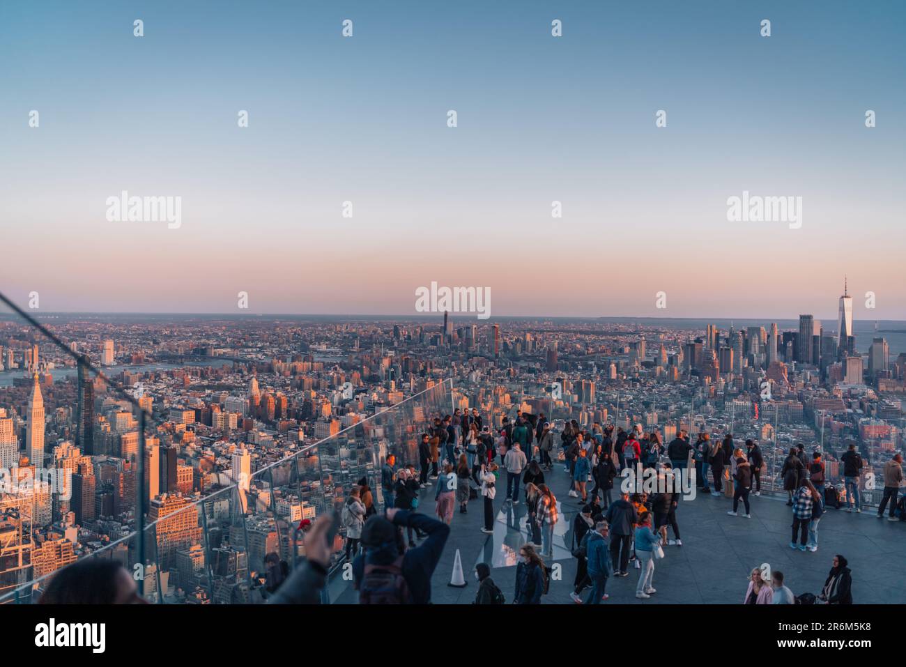 Crowd on the Edge rooftop, New York City Stock Photo - Alamy