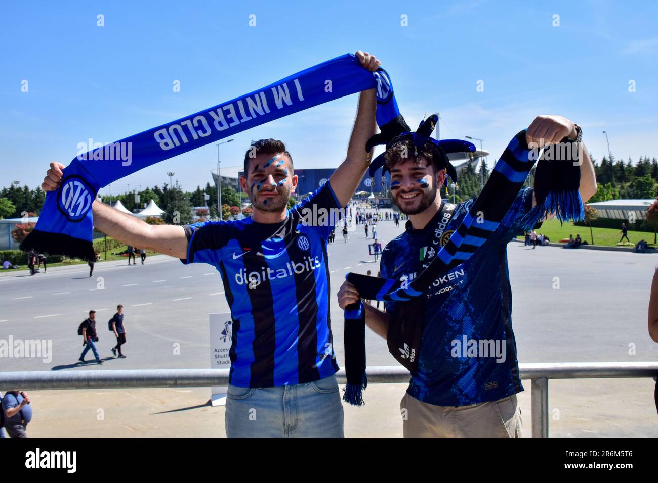 Istanbul, Turkey. 10th June, 2023. Football fans of Inter arrive at the ...