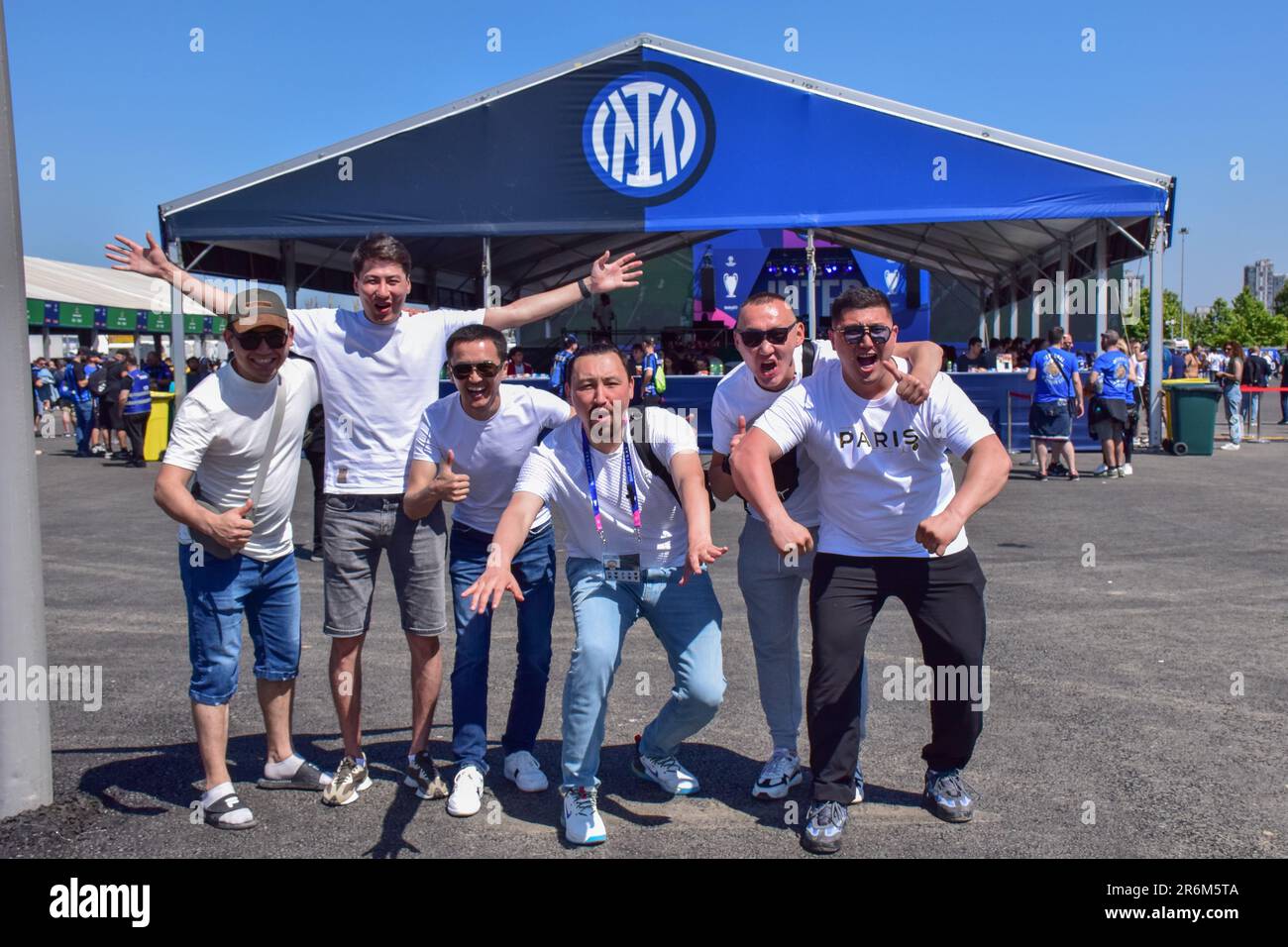 Istanbul, Turkey. 10th June, 2023. Football fans of Inter arrive at the ...