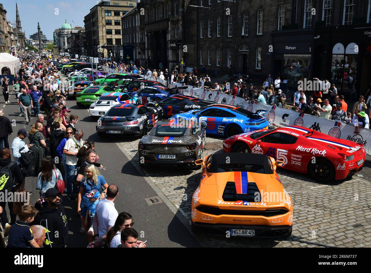 Edinburgh Scotland, UK 10 June 2023. High performance cars gather in ...