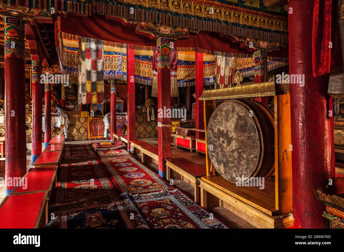 Inside Lamayuru gompa (Tibetan Buddhist monastery). Ladakh, India Stock Photo - Alamy