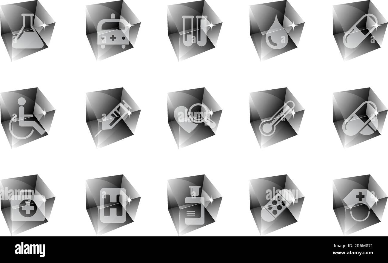 Pharma icons Black and White Stock Photos & Images - Alamy