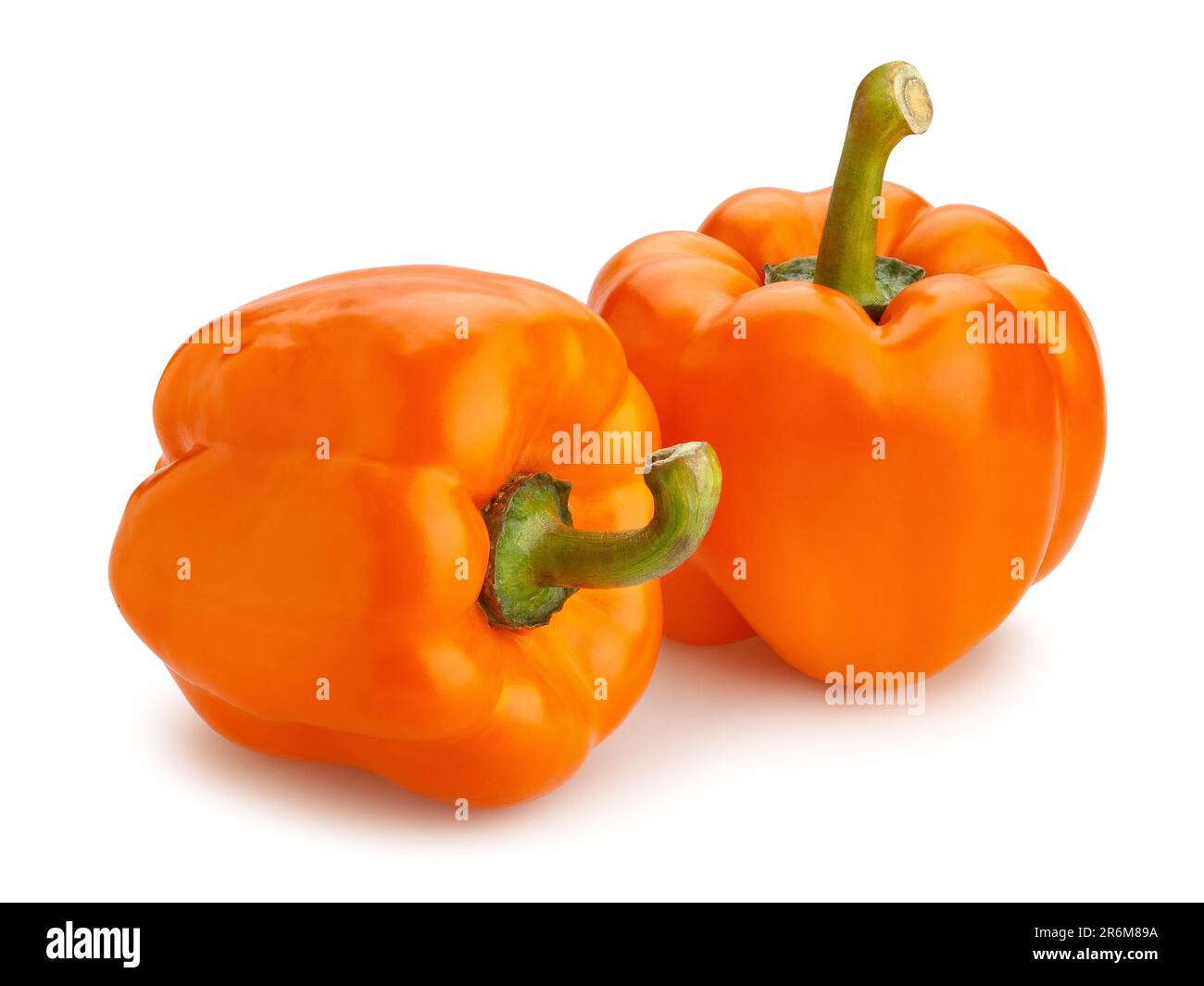 orange bell pepper path isolated on white Stock Photo - Alamy