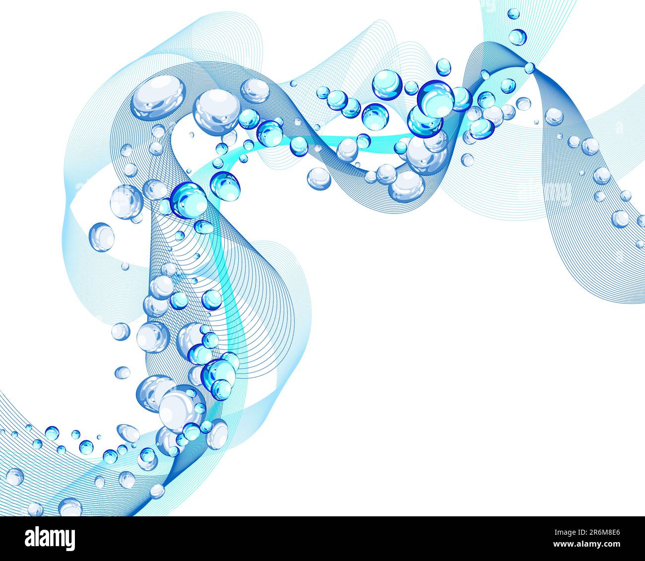 Abstract water vector background with bubbles of air Stock Vector Image ...