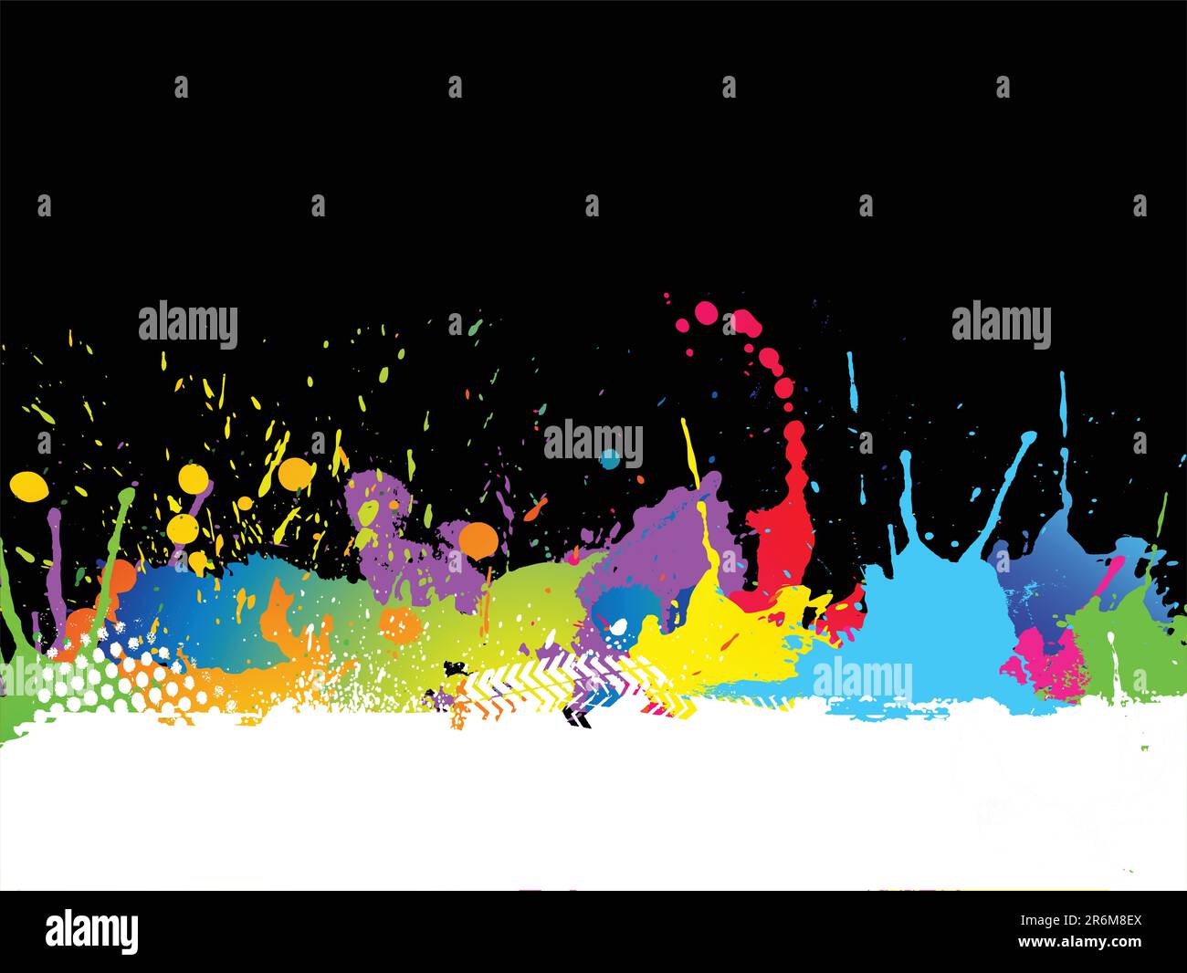 Grunge background with colourful paint splats Stock Vector Image & Art ...