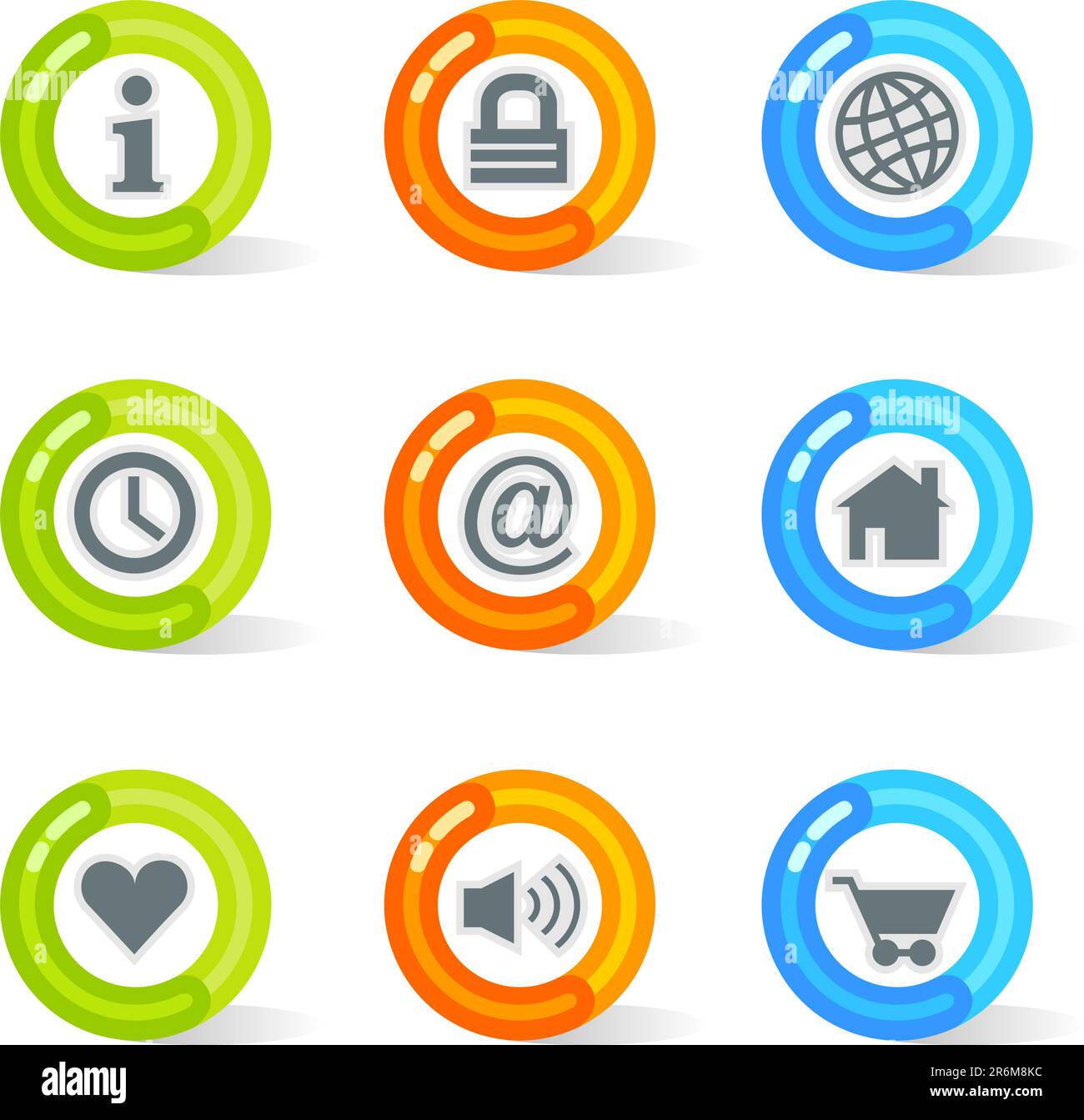 Stylish colorful gel Icons with device symbols; easy edit layered files ...