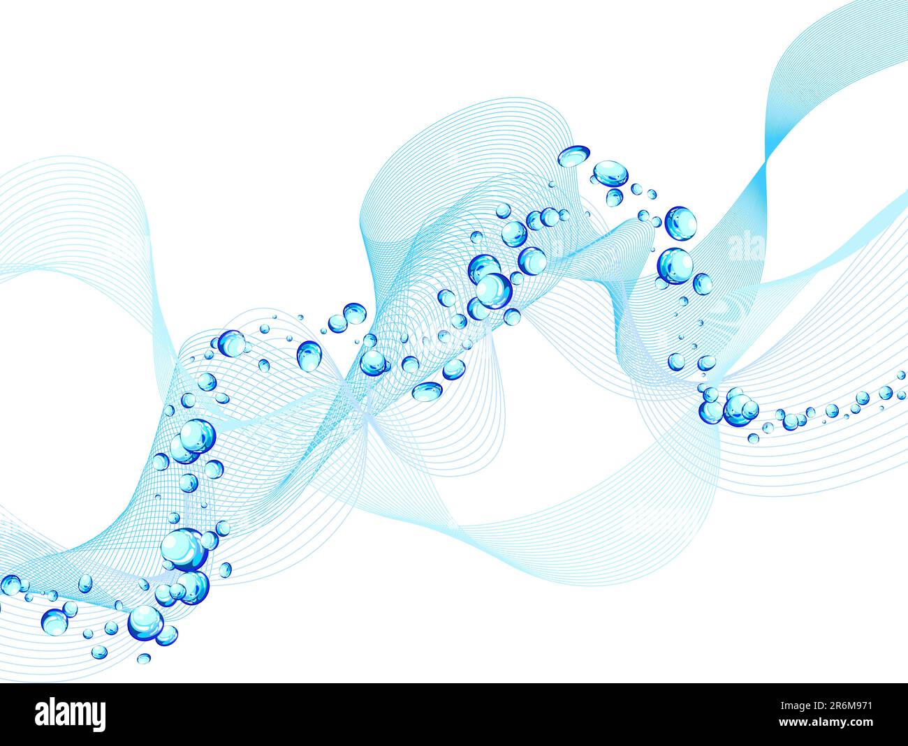 Abstract water vector background with bubbles of air Stock Vector Image ...