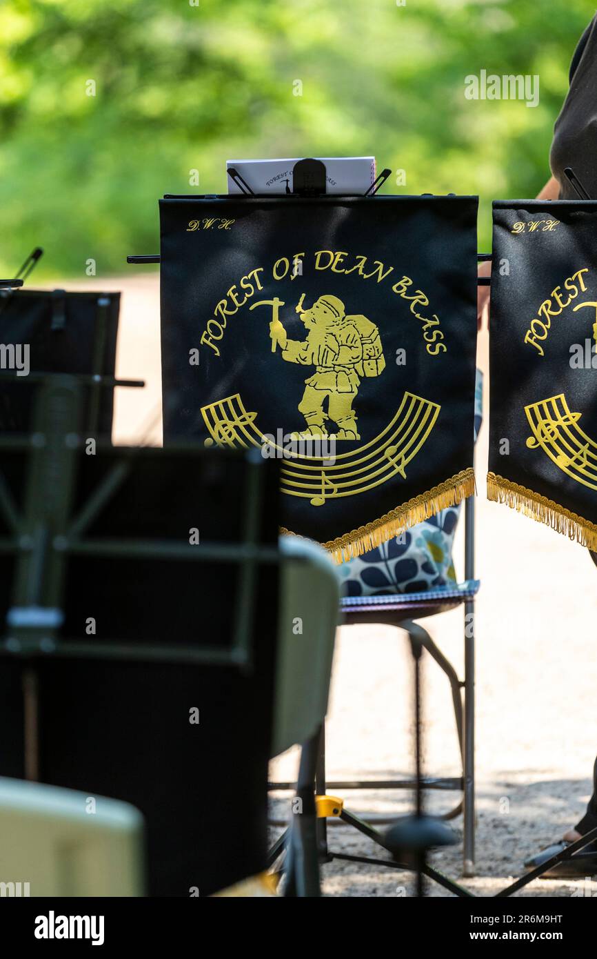 Forest of Dean Brass band music stand pennants. The Forester miner ...