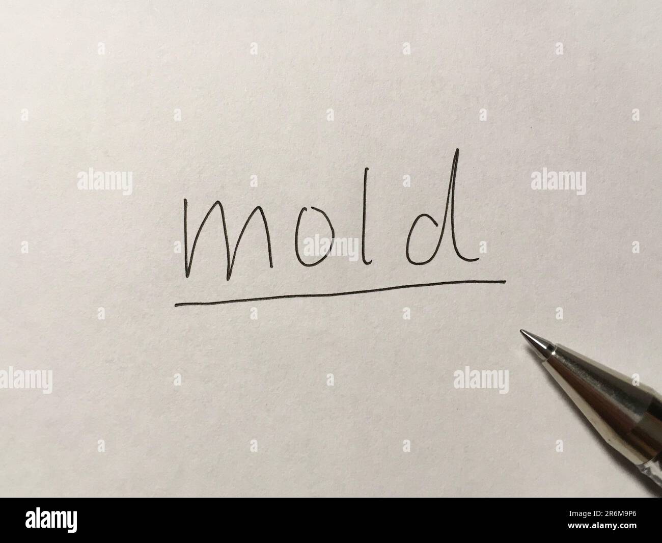Mold concept word on paper background Stock Photo - Alamy