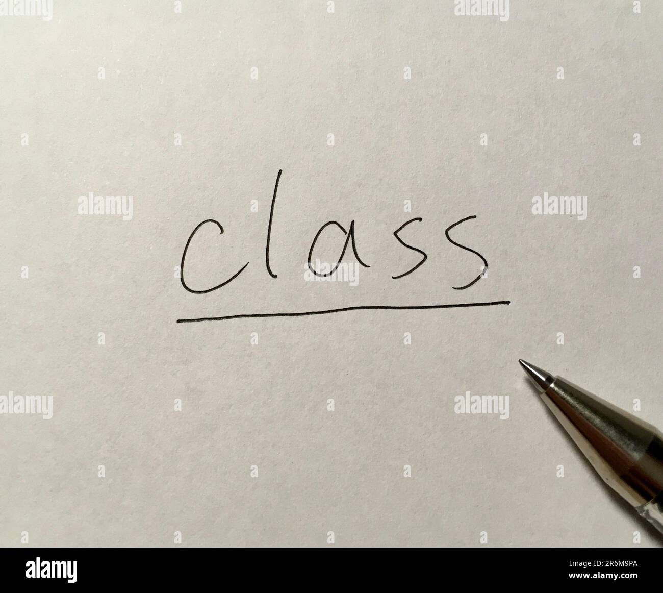 Class concept word on paper background Stock Photo - Alamy