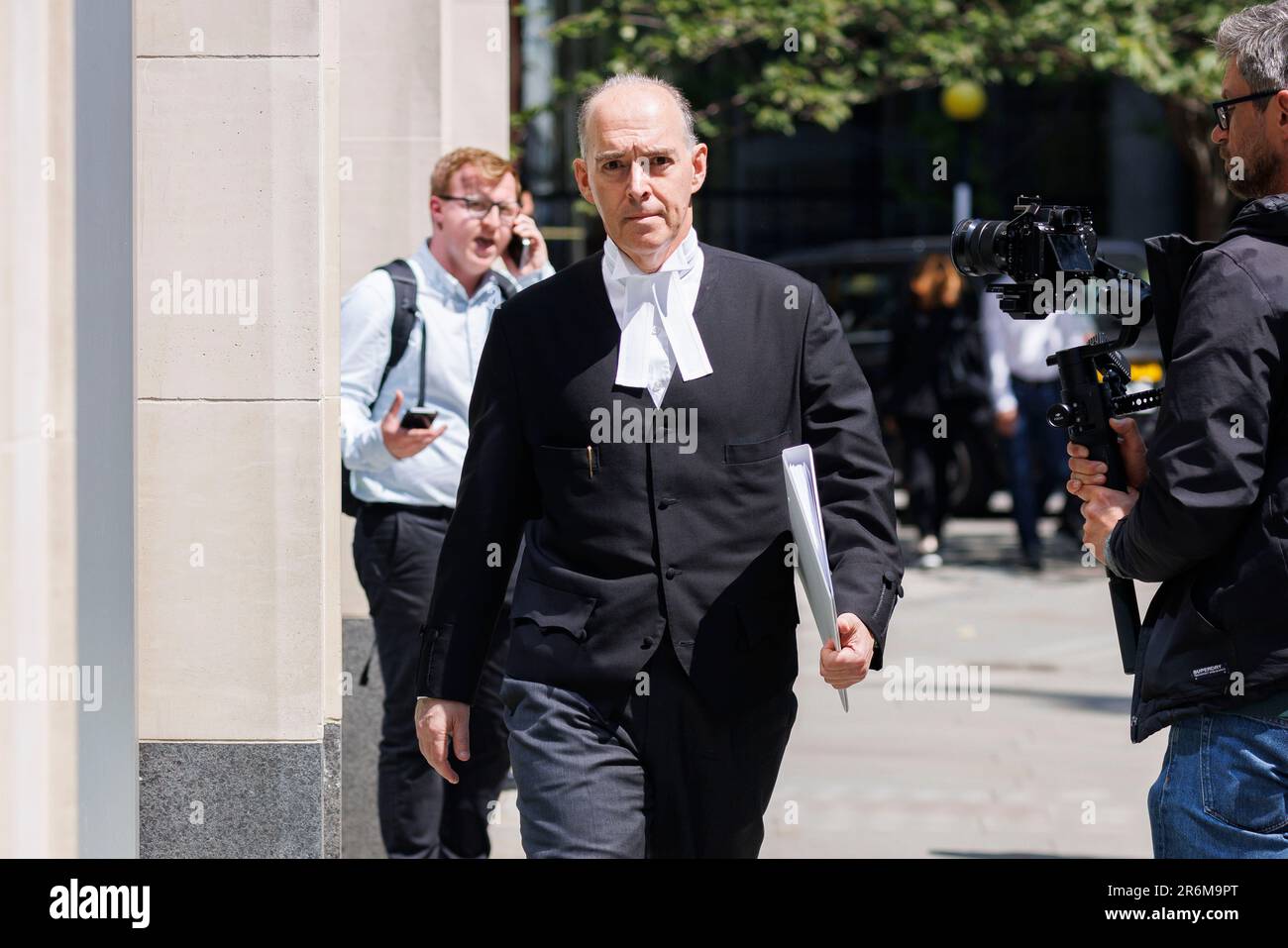 Andrew Green KC at the High Court today during the third day of trial ...