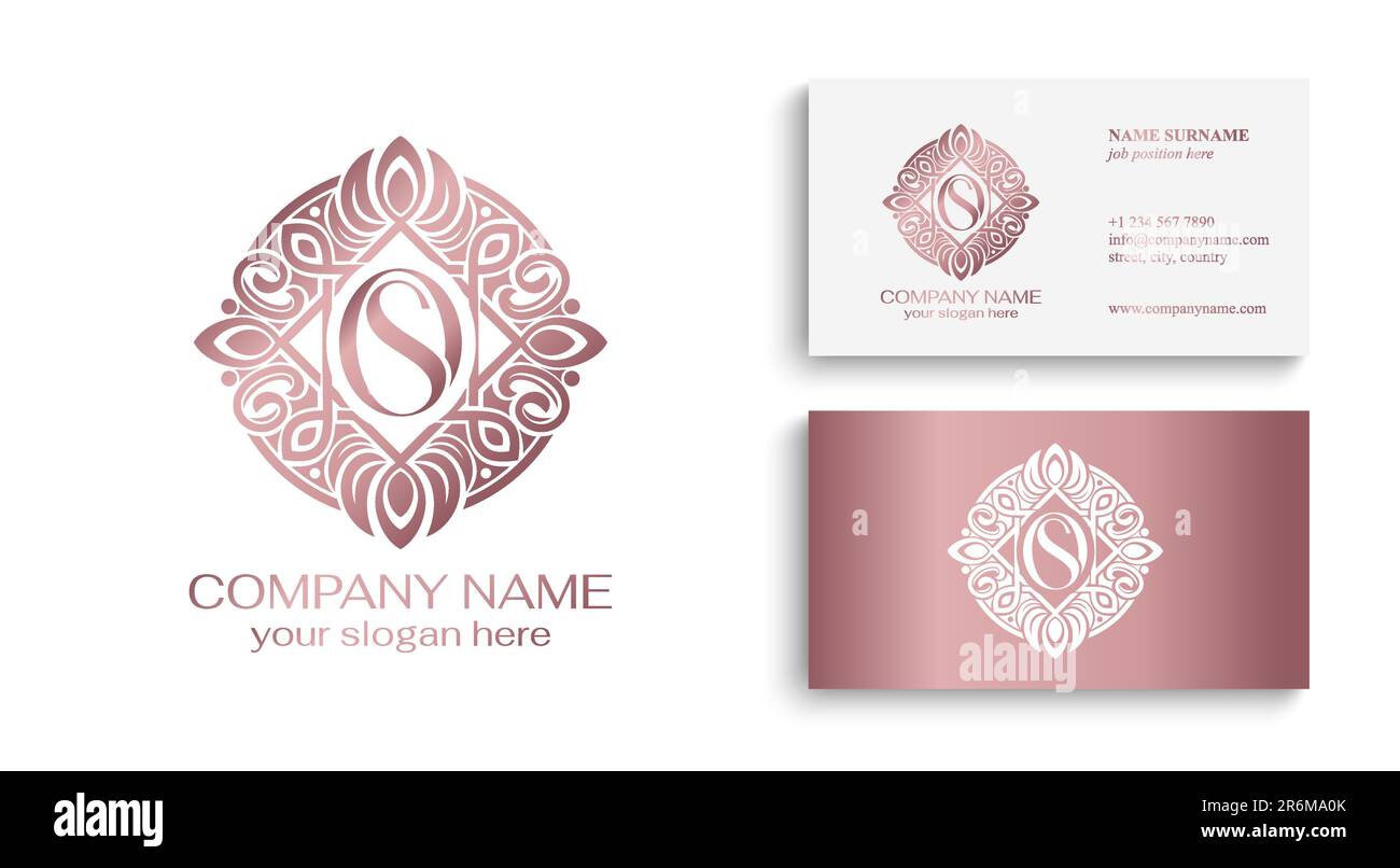 OS logo or SO monogram. OS letter logo template elements. personal ...