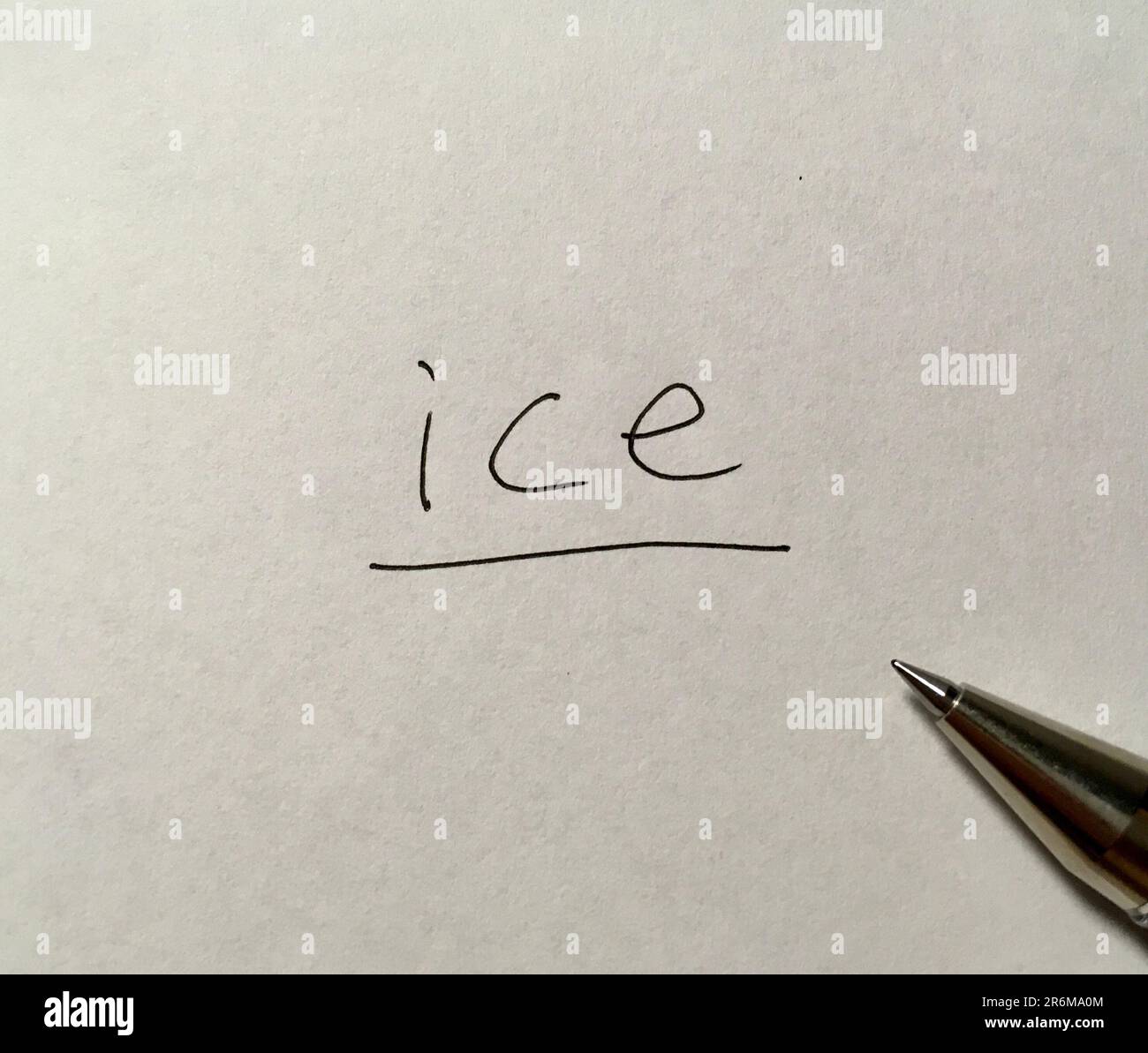 Ice concept word on paper background Stock Photo - Alamy